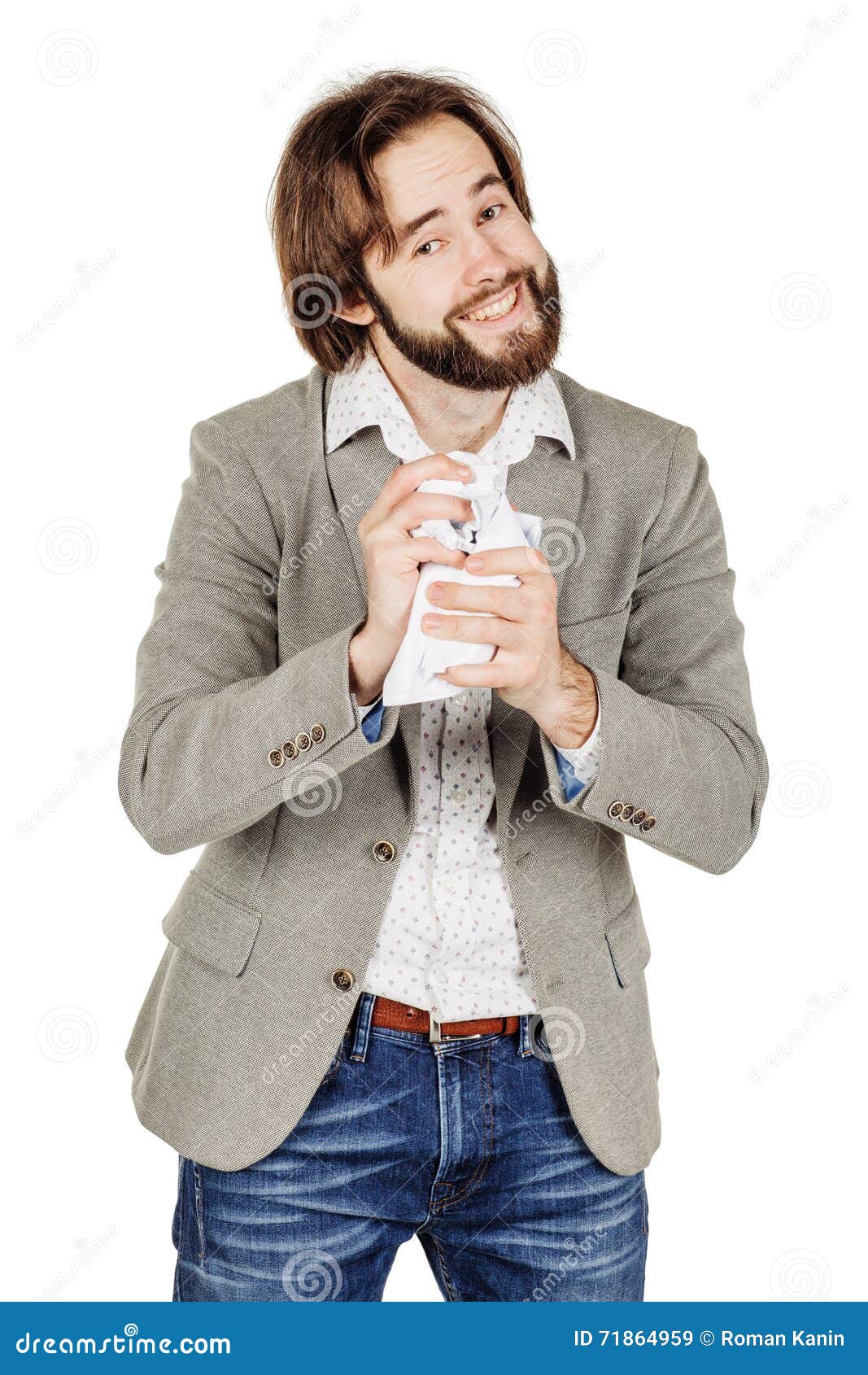 Businessman Tearing Up a Document Stock Image - Image of expression ...
