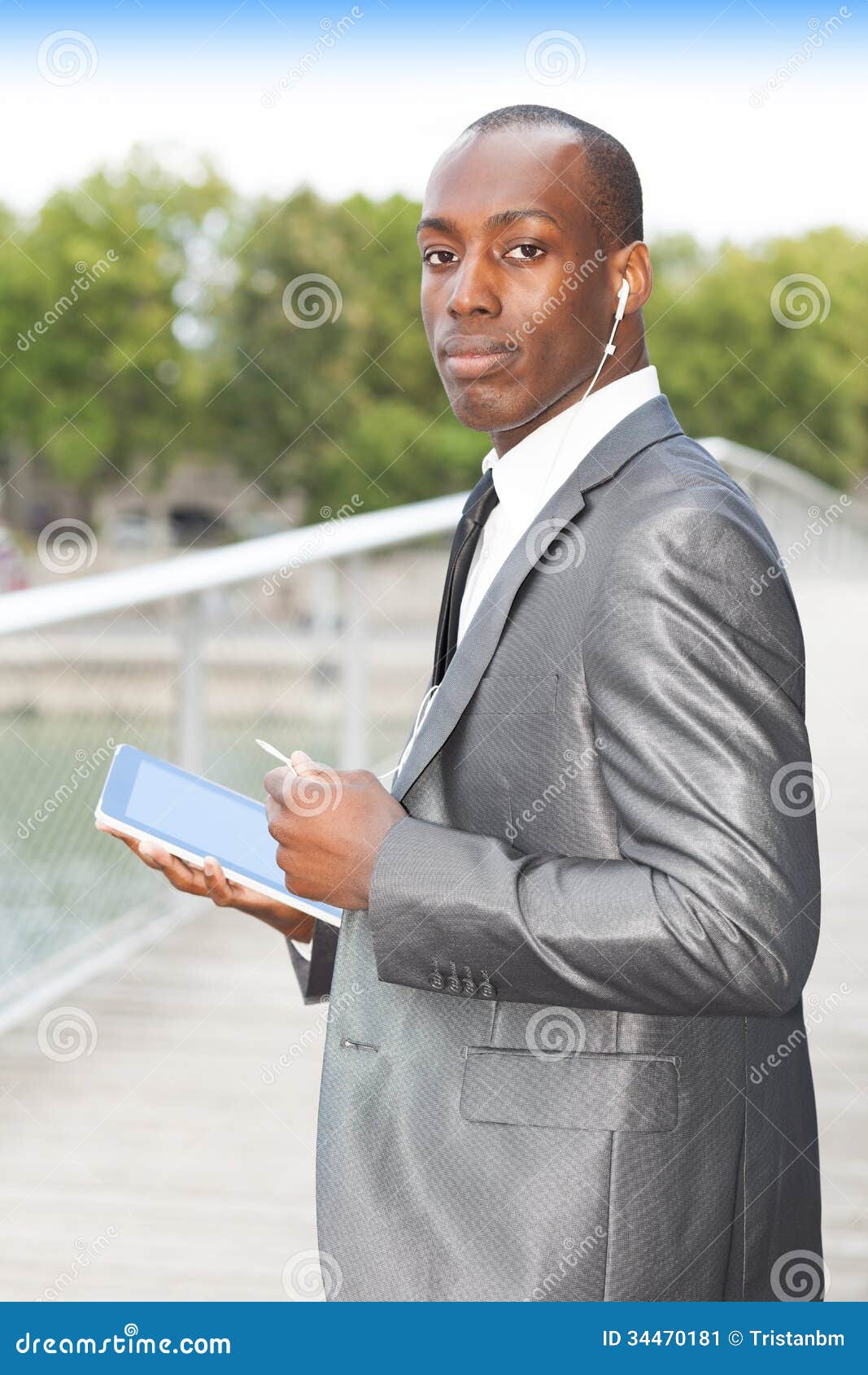 Businessman and Technologies Stock Image - Image of executive, african ...