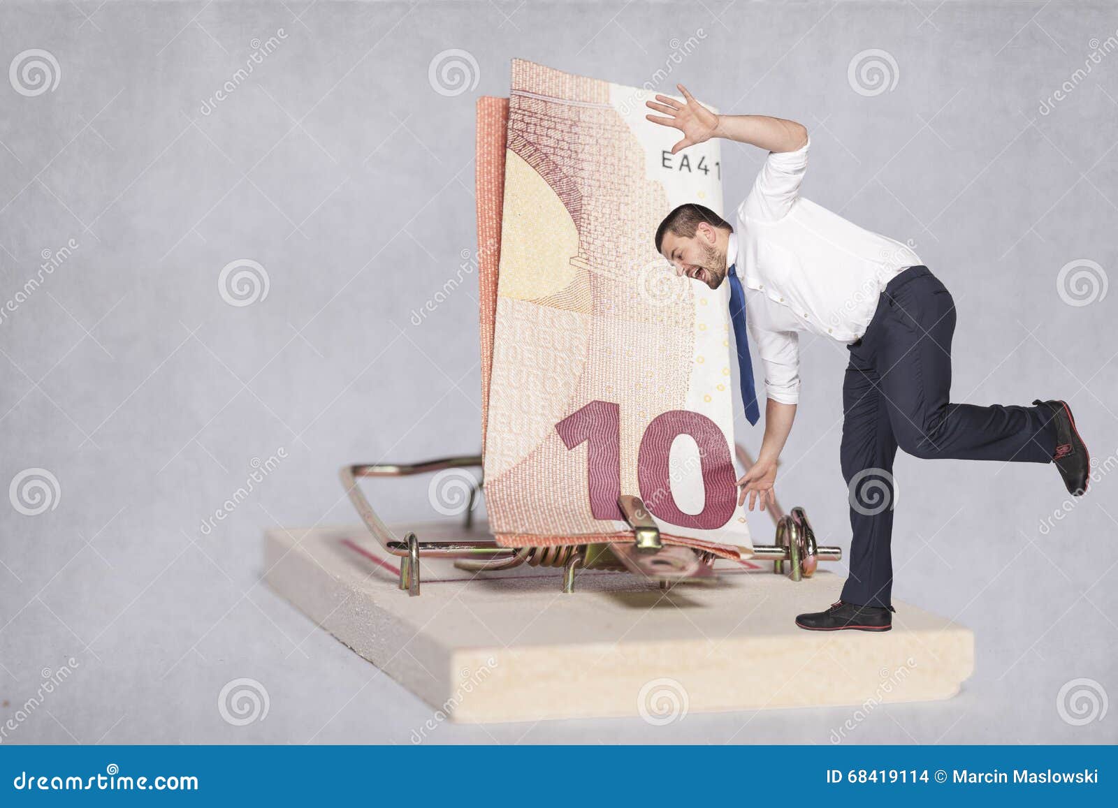 Businessman Teetering on the Edge of Risk Stock Photo - Image of ...