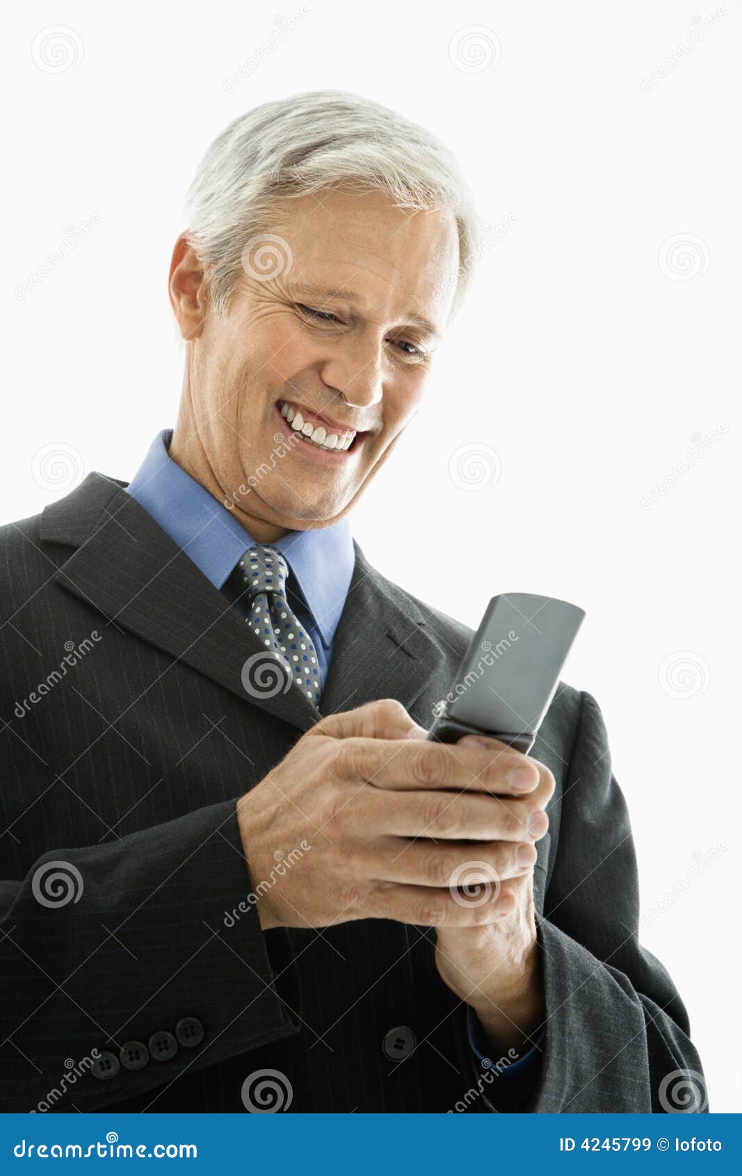 Businessman Text Messaging. Stock Image - Image of middle, business ...
