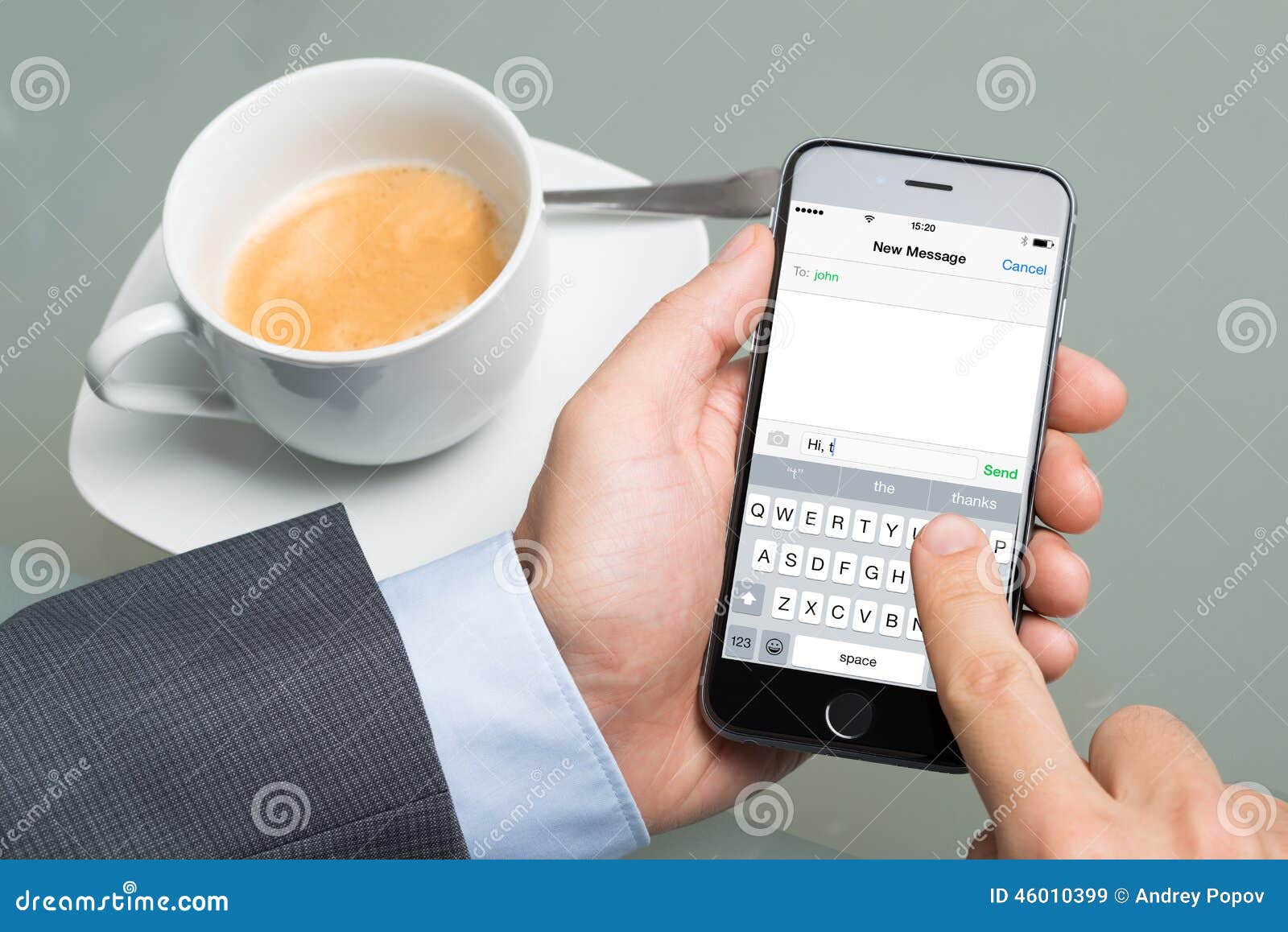 Businessman Text Messaging on Apple IPhone 6 Editorial Stock Image ...