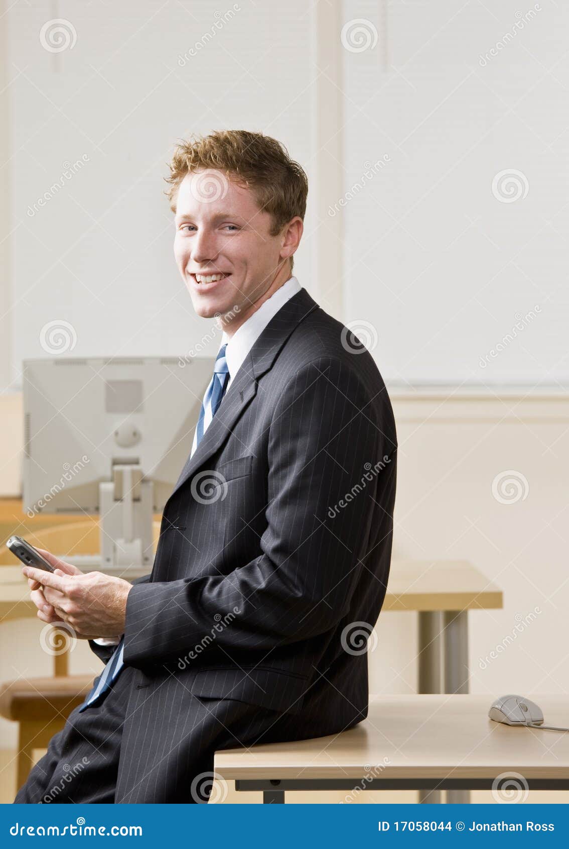 Businessman Text Messaging on Cell Phone Stock Photo - Image of phone ...