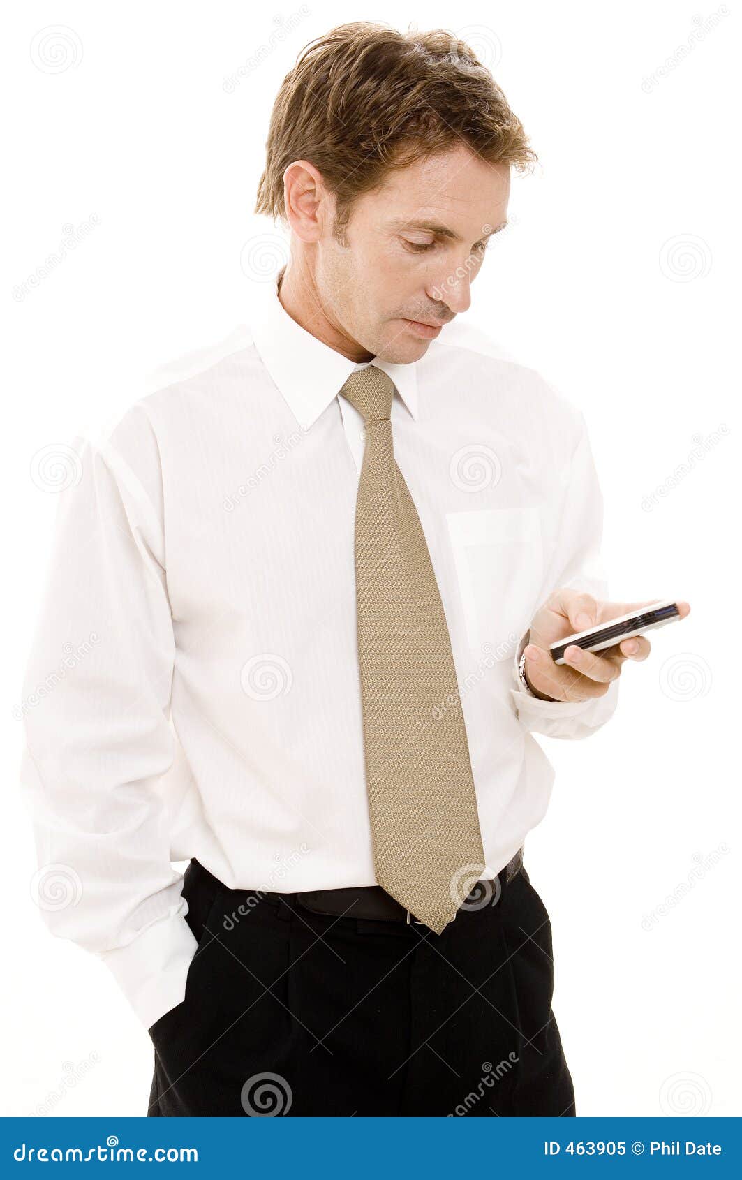 Businessman Texting stock image. Image of looking, male - 463905