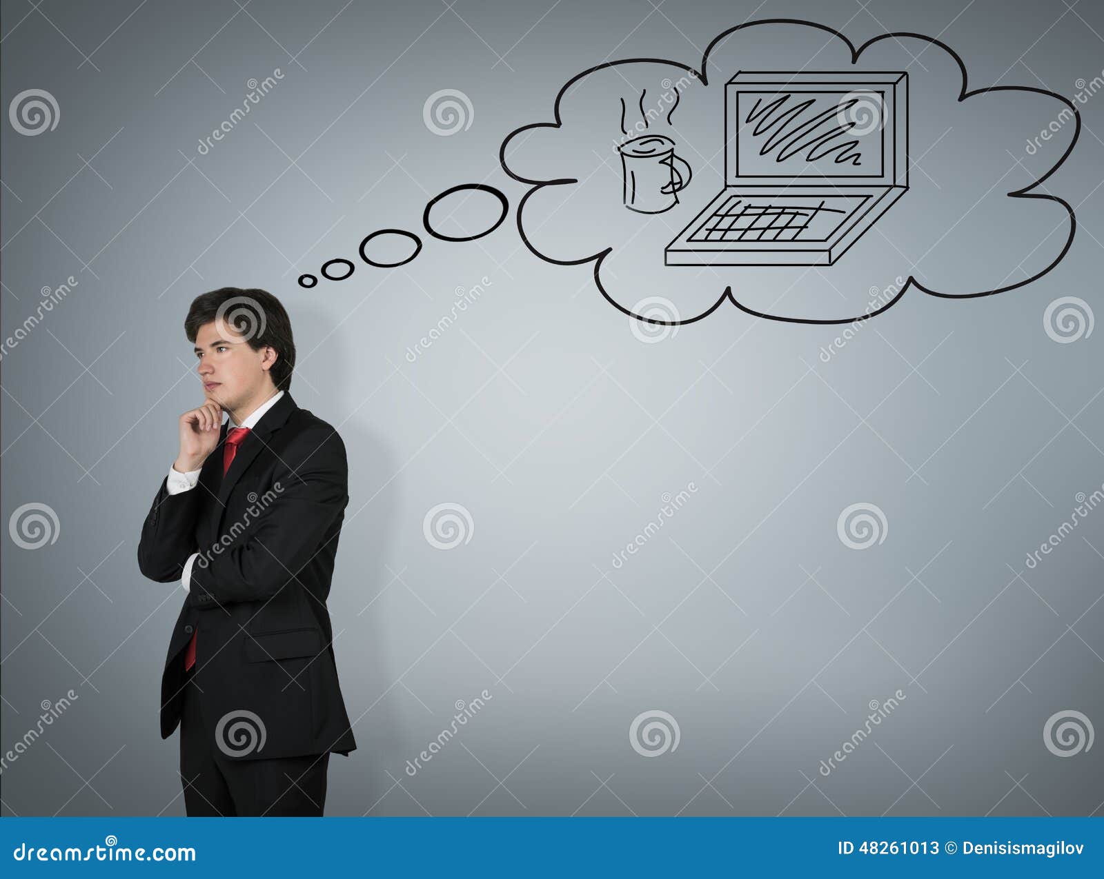 Businessman Think about Work Stock Image - Image of decisions ...