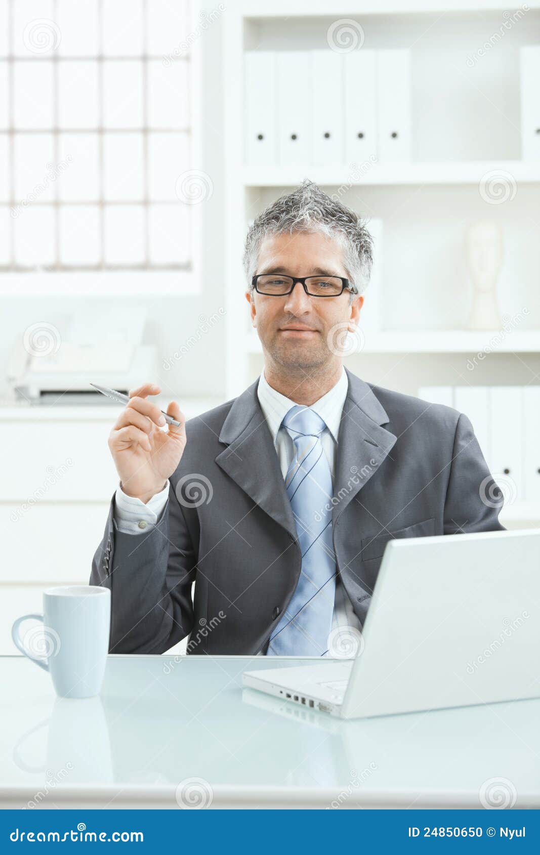 Businessman thinking stock photo. Image of idea, executive - 24850650