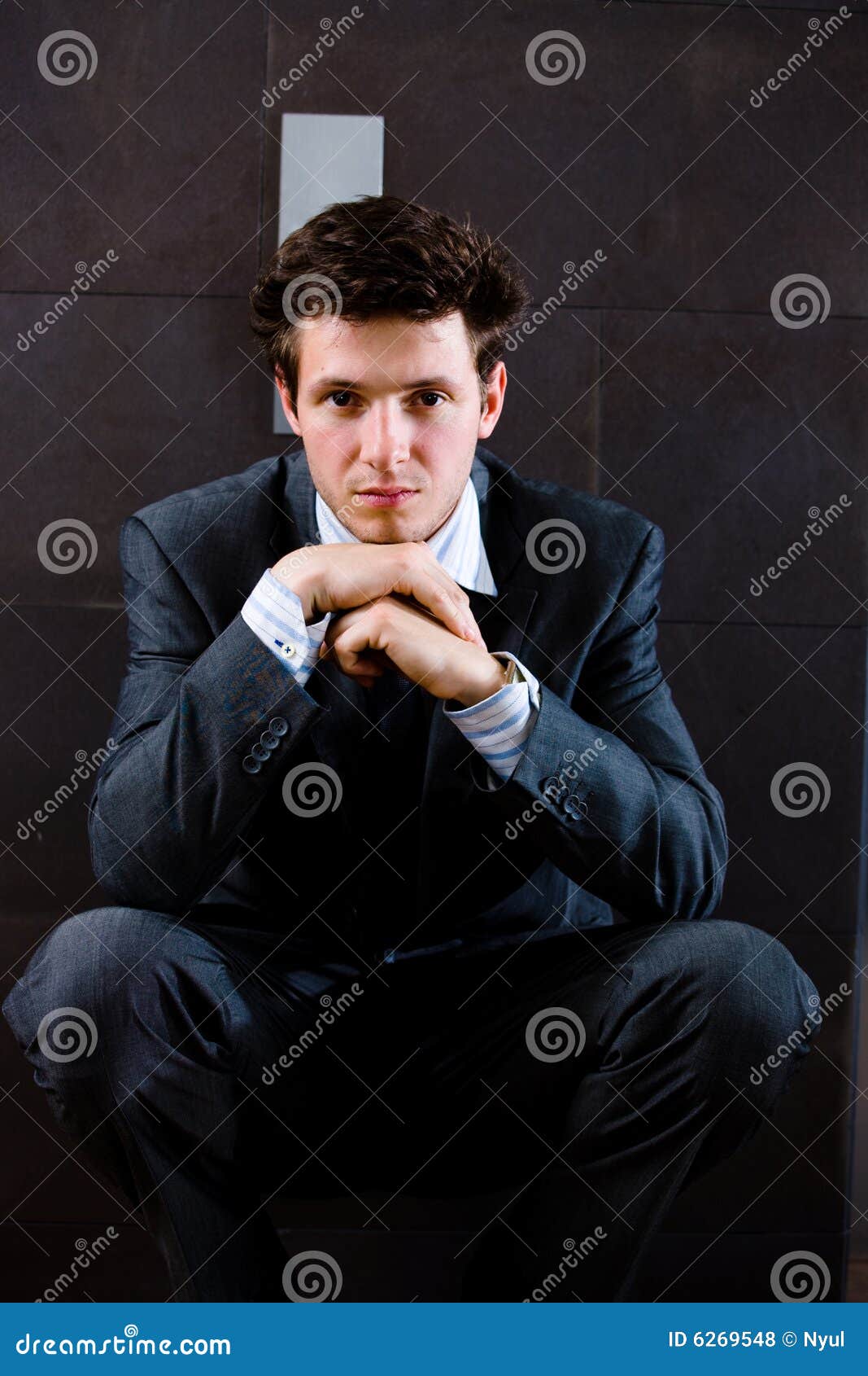 Businessman thinking stock photo. Image of formal, caucasian - 6269548