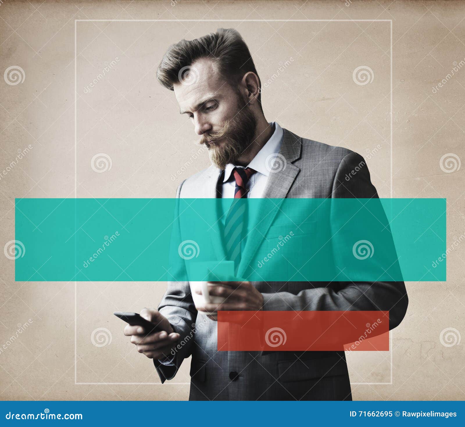 Businessman Thinking Break Using Smartphone Concept Stock Image - Image ...