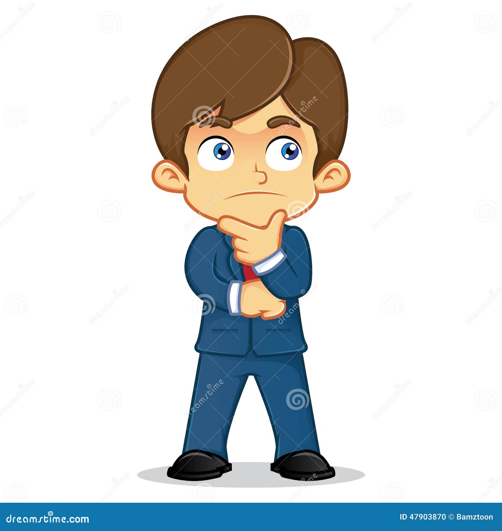 Businessman Thinking Things Don`t Work Out, No Idea Light Bulb Cartoon ...