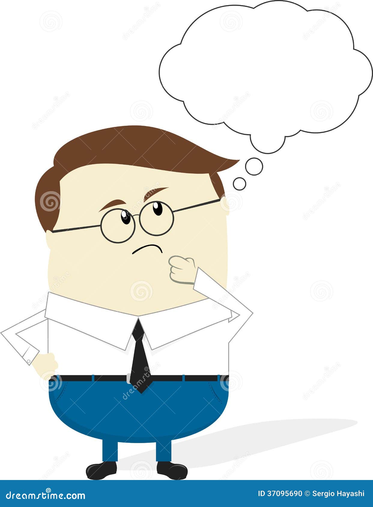 Businessman Thinking Cartoon Stock Vector - Image: 37095690