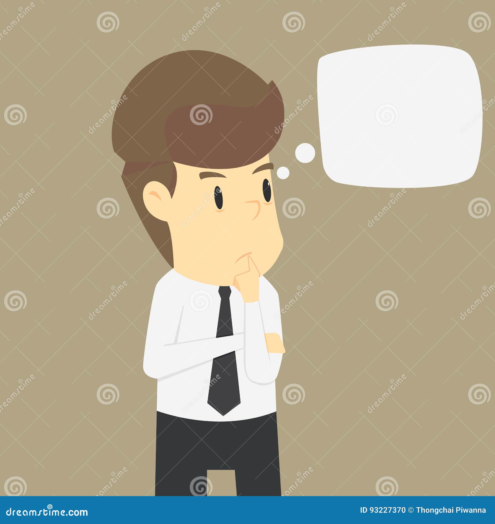 Businessman Thinking Consider Something Stock Vector - Illustration of ...