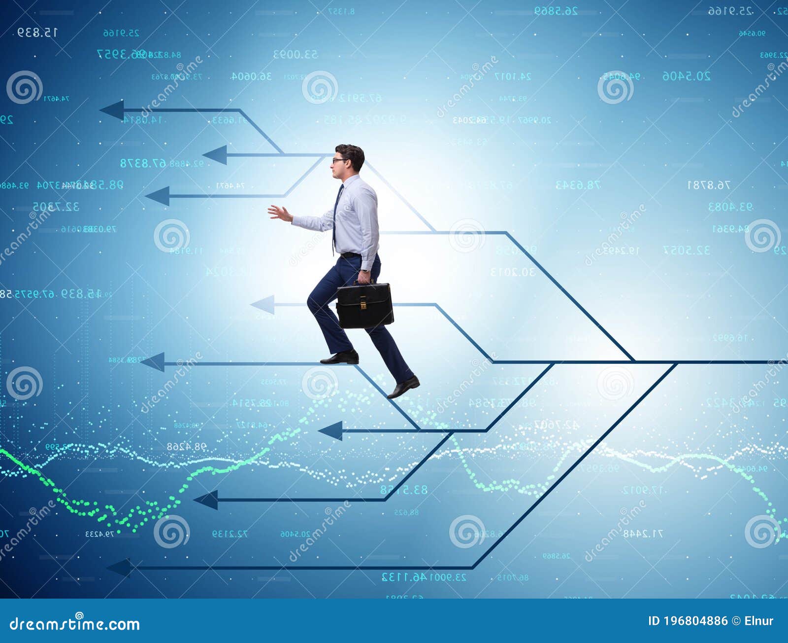 Businessman Thinking of Different Career Paths Stock Photo - Image of ...