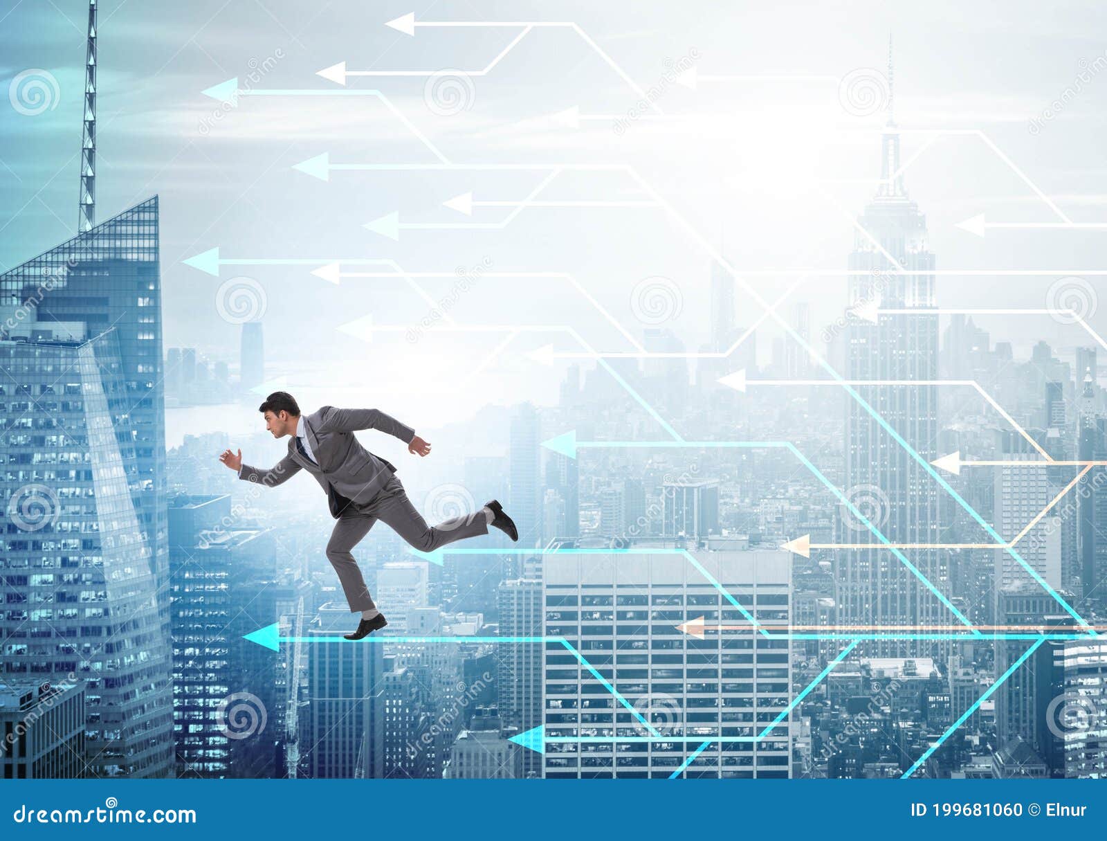 Businessman Thinking of Different Career Paths Stock Photo - Image of ...