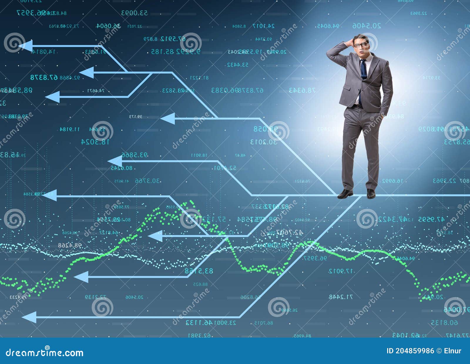 Businessman Thinking of Different Career Paths Stock Photo - Image of ...