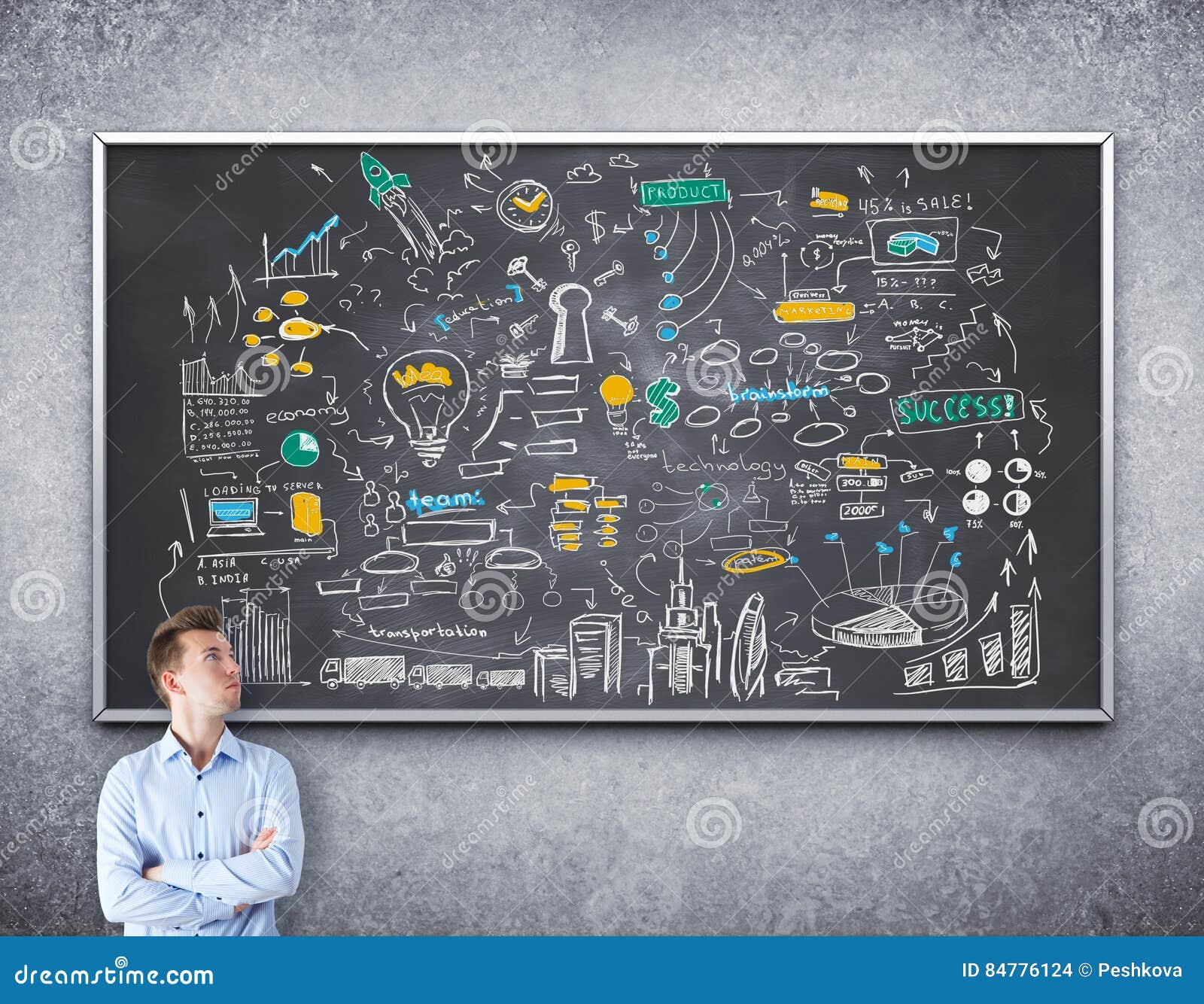 Thinking Drawing Man Royalty-Free Stock Image | CartoonDealer.com #33488128