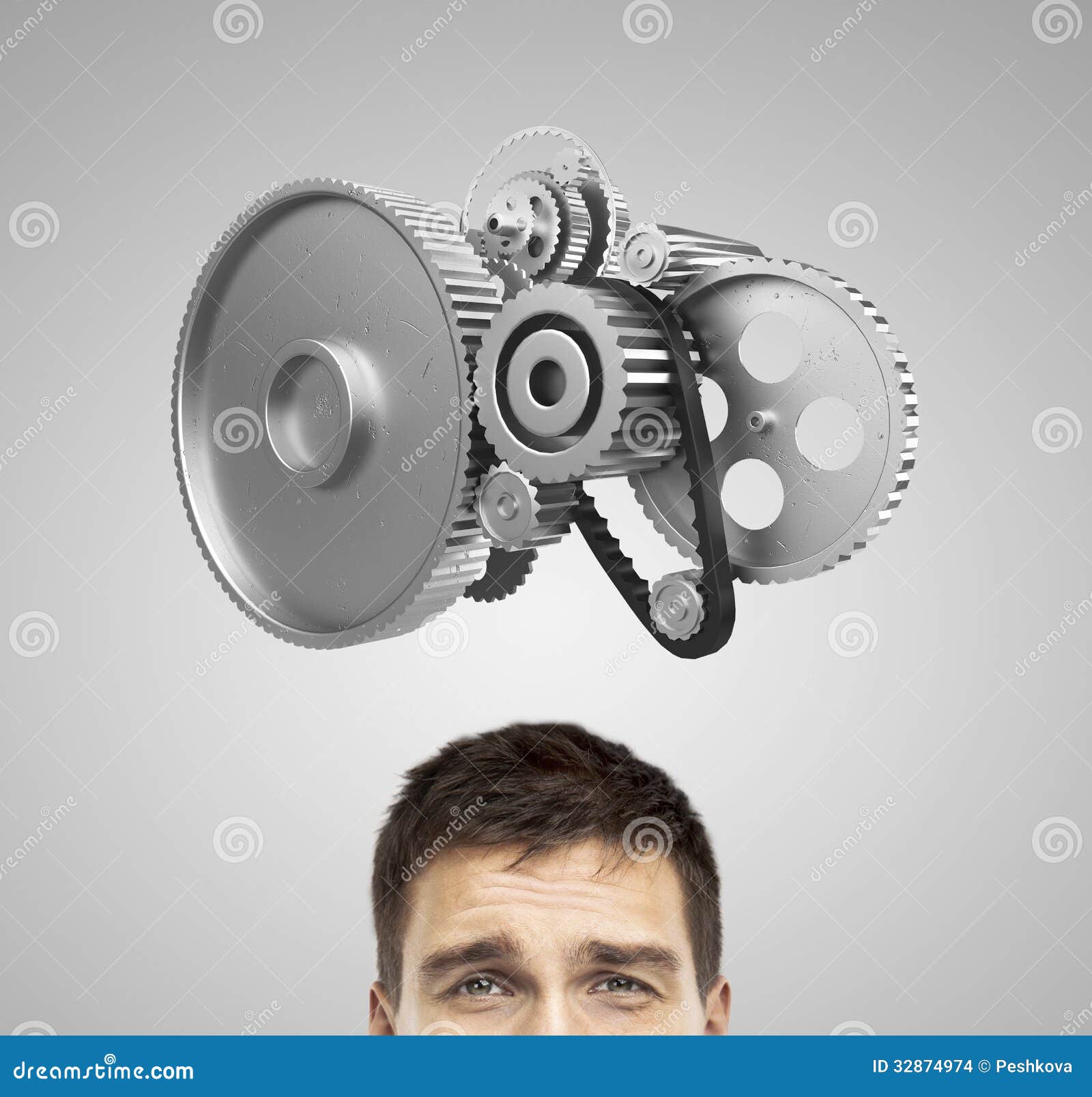 Businessman thinking stock photo. Image of face, people - 32874974