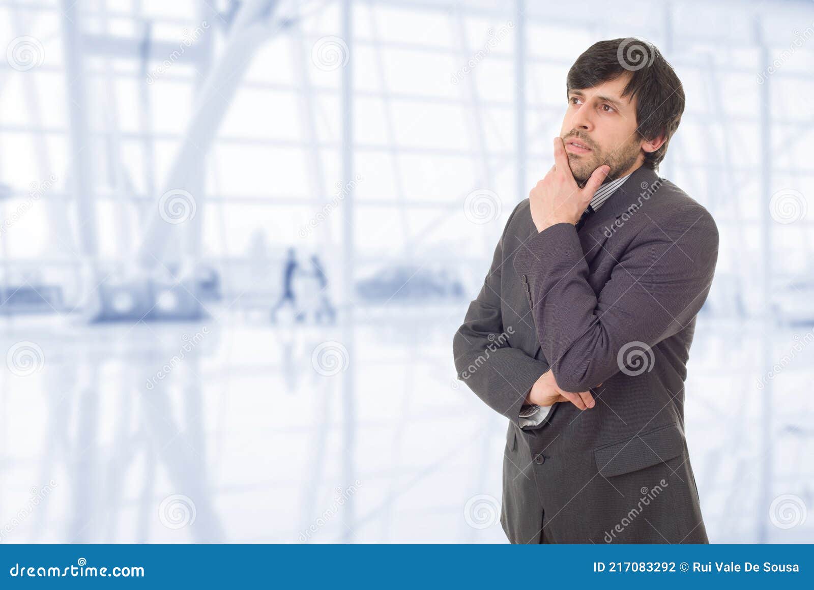 Businessman Thinking, at the Office Stock Photo - Image of calm ...