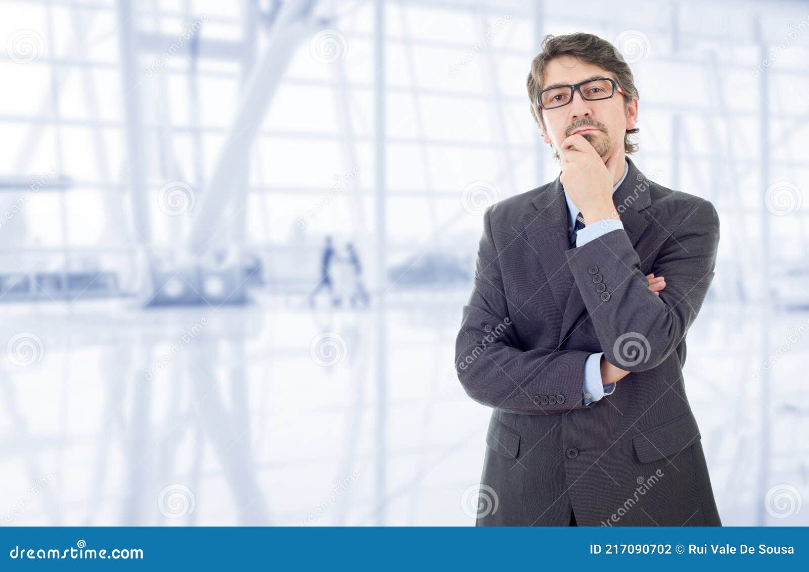 Businessman Thinking at the Office Stock Photo - Image of businessman ...