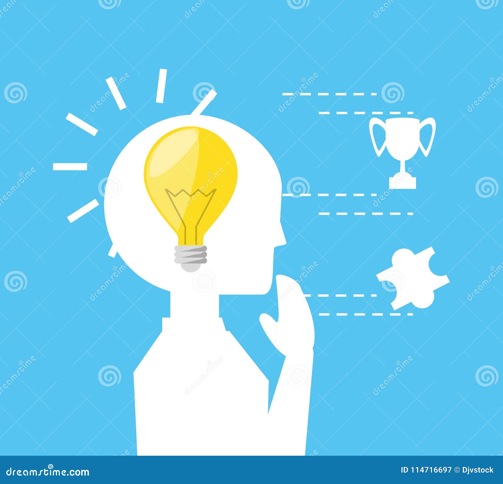 Businessman Thinking and Planning Ideas Stock Vector - Illustration of ...