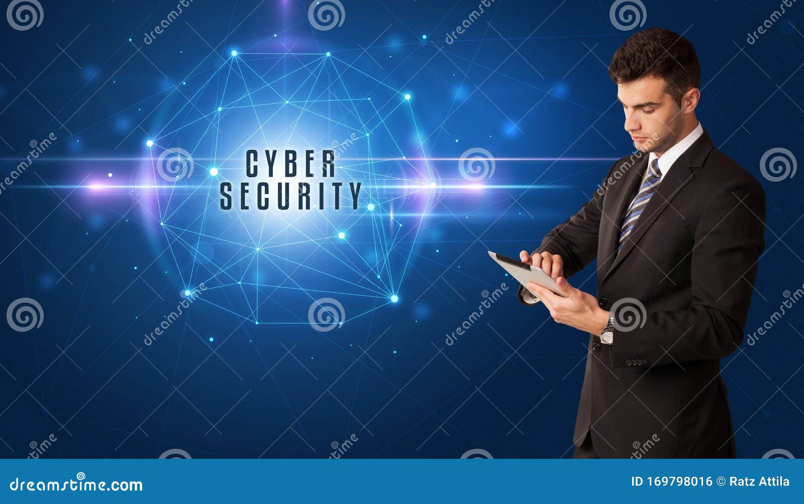 Businessman Thinking about Security Stock Photo - Image of ...
