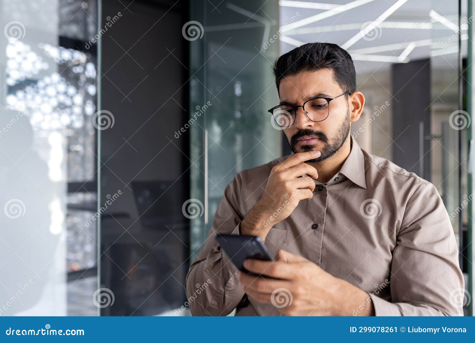 Businessman Thinking while Sitting Inside Office at Table, Man is ...