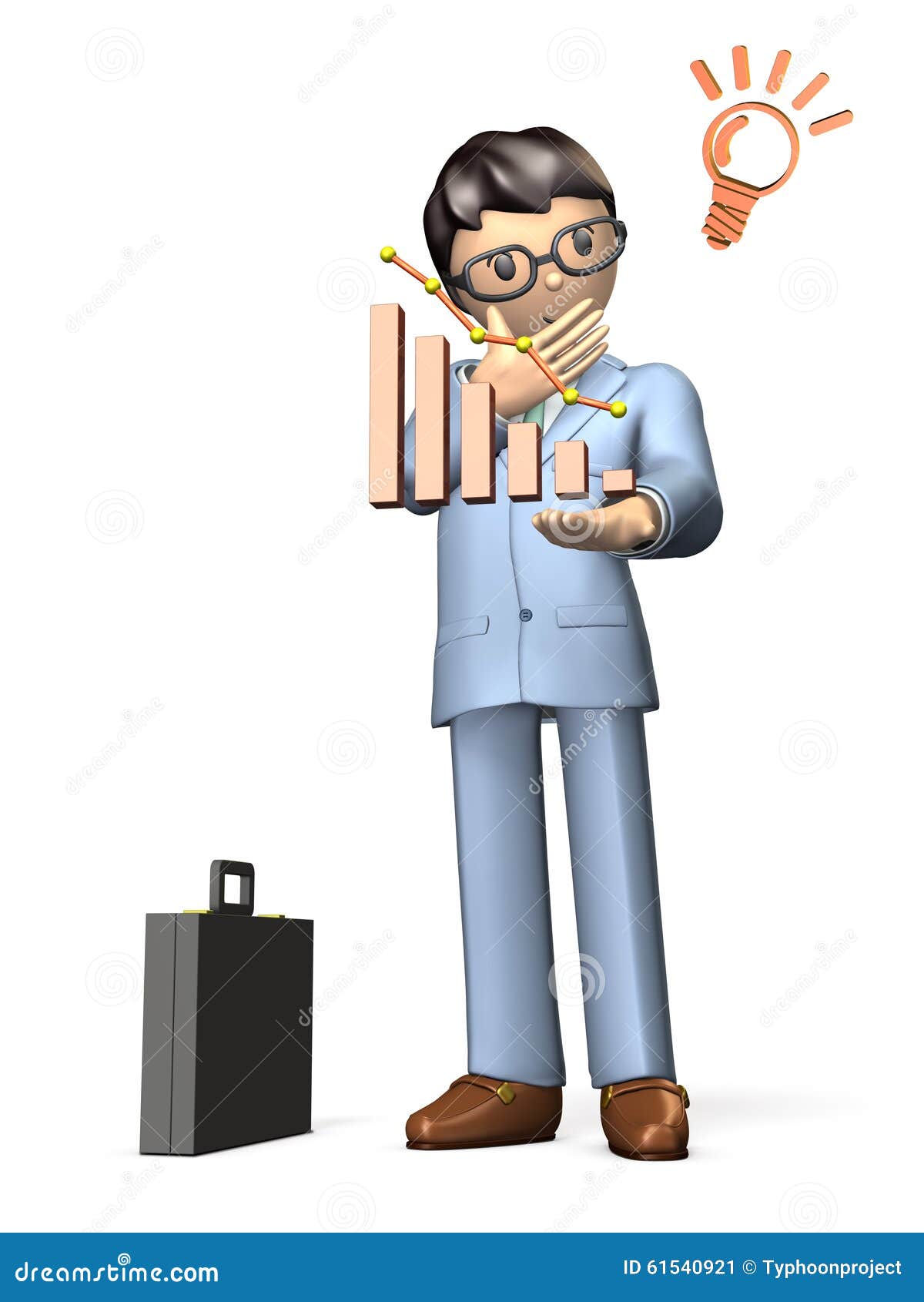 Businessman is Thinking about the Strategy. Stock Illustration ...