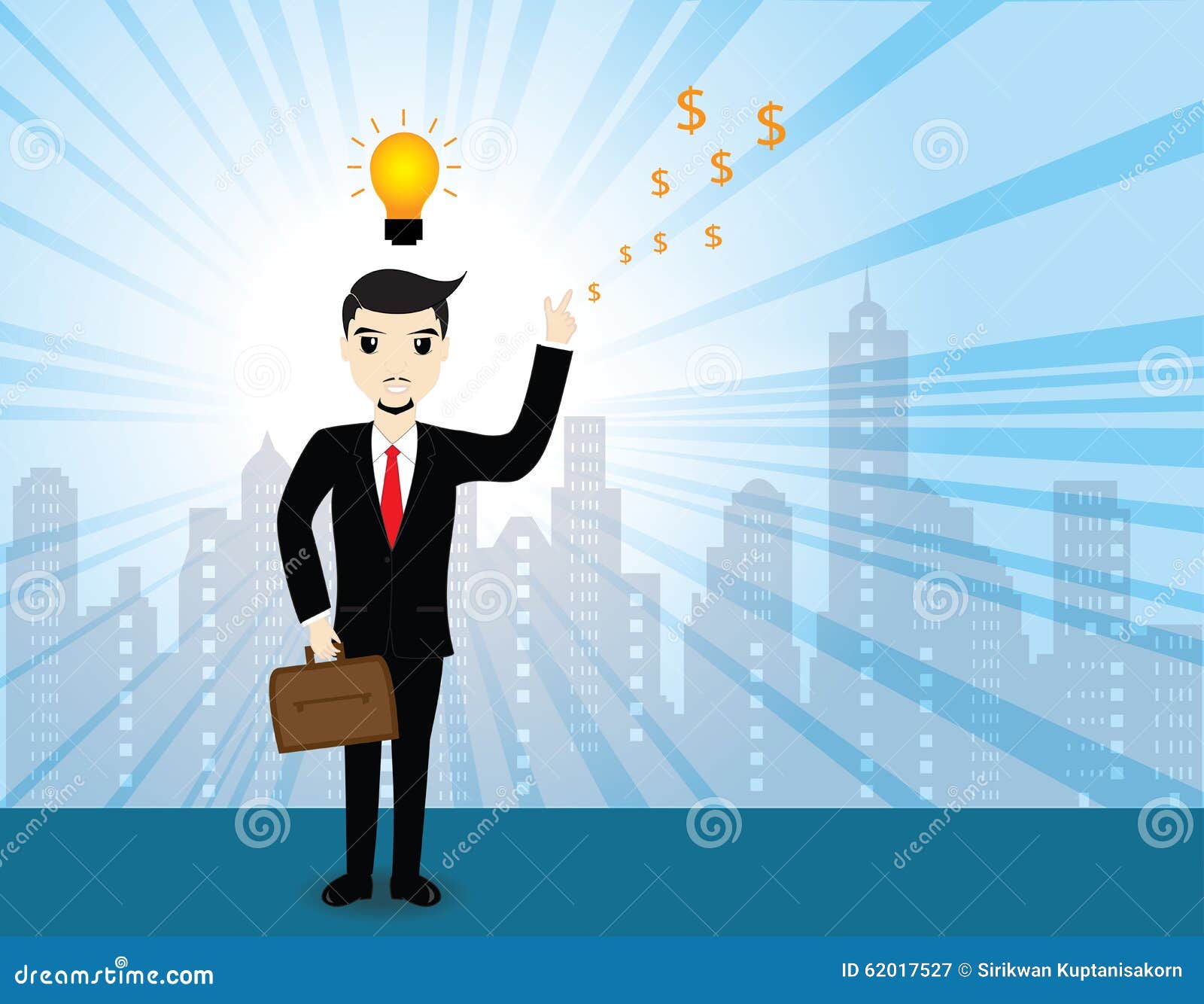 Thinking Man At Work. Hard Work With Brainstorming. Looking For ...