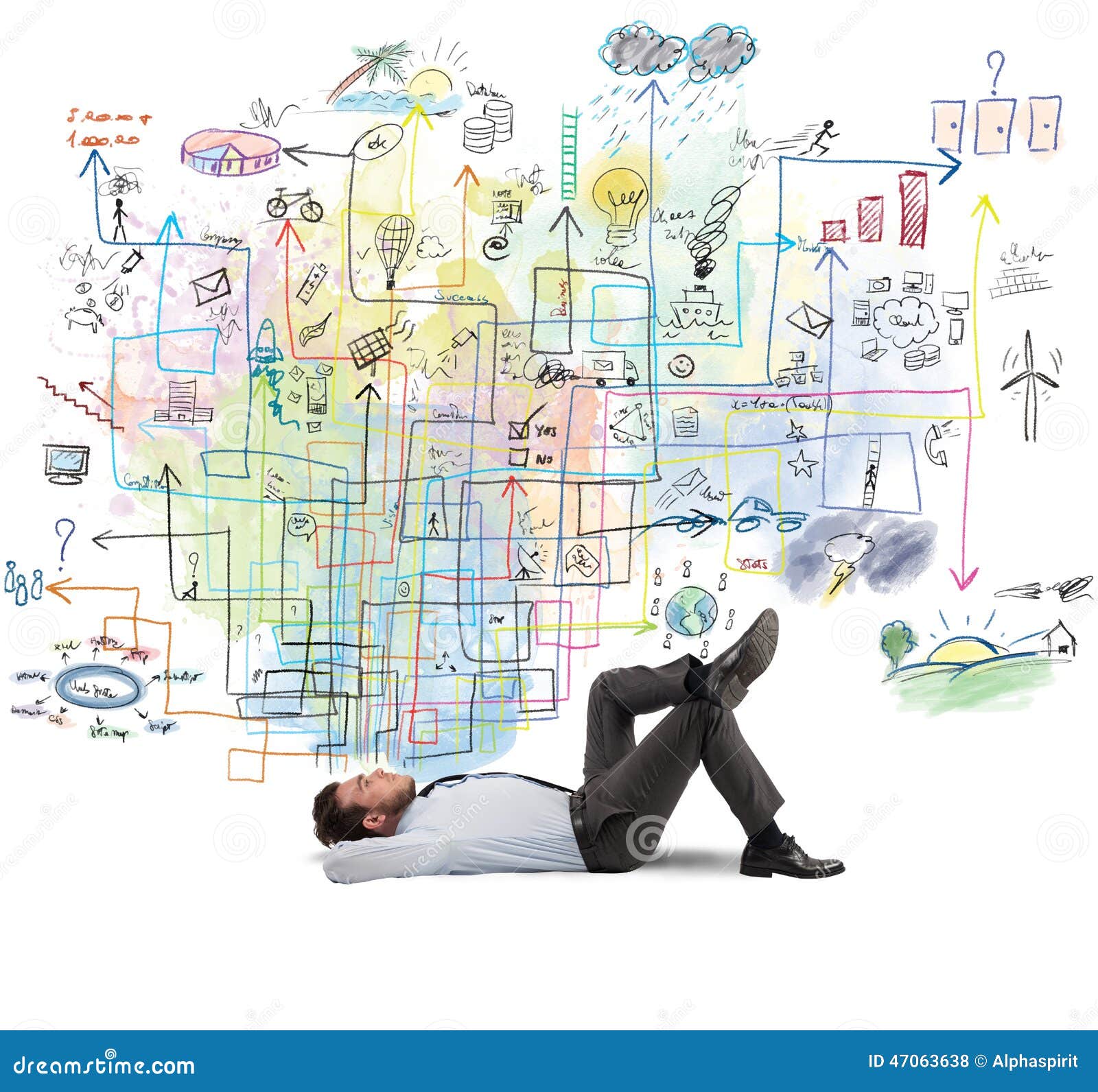 Businessman Thinks about a New Project Stock Photo - Image of idea ...