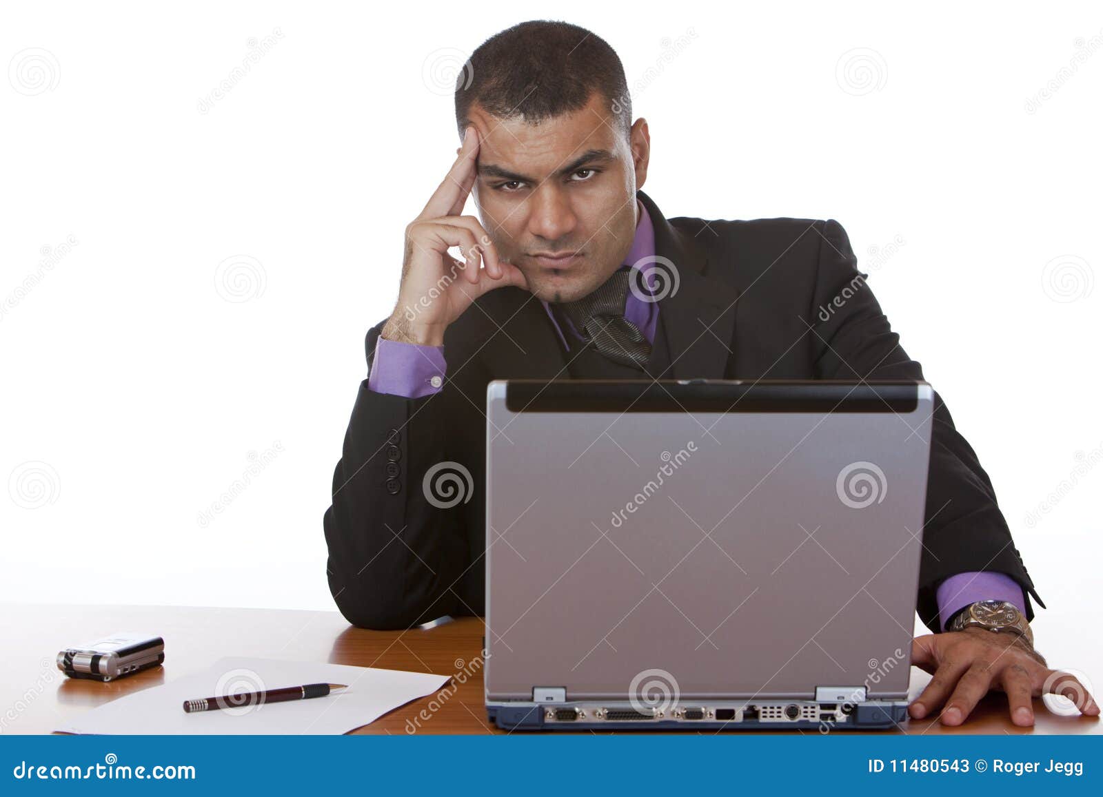 Businessman Thinks about Problem Stock Image - Image of businessman ...