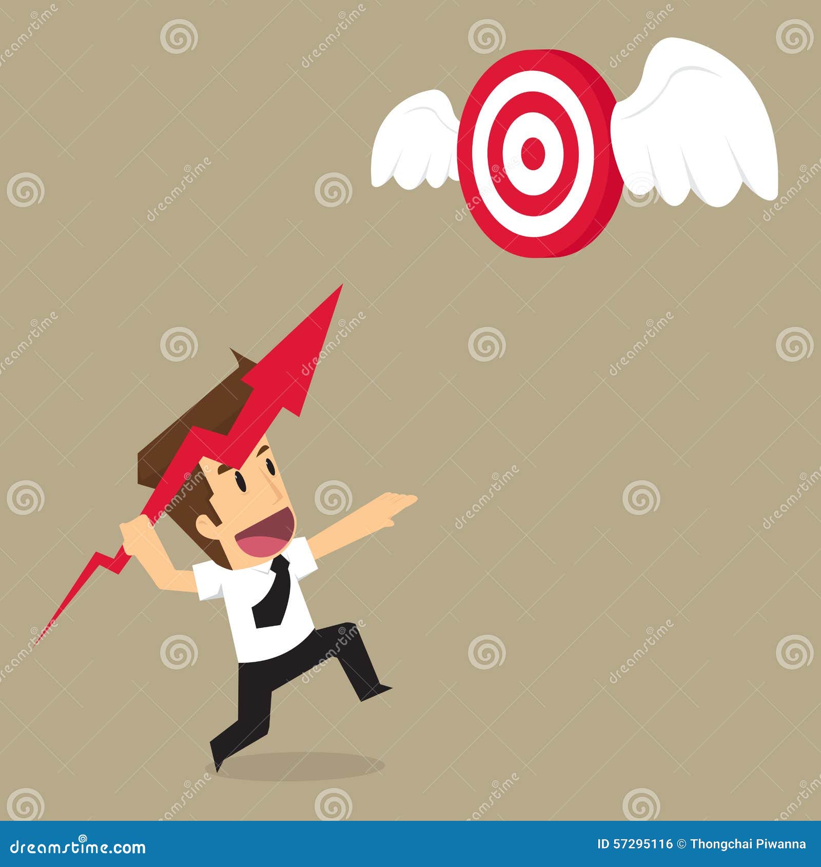 Businessman Throwing Arrows into the Target Flying Stock Vector ...