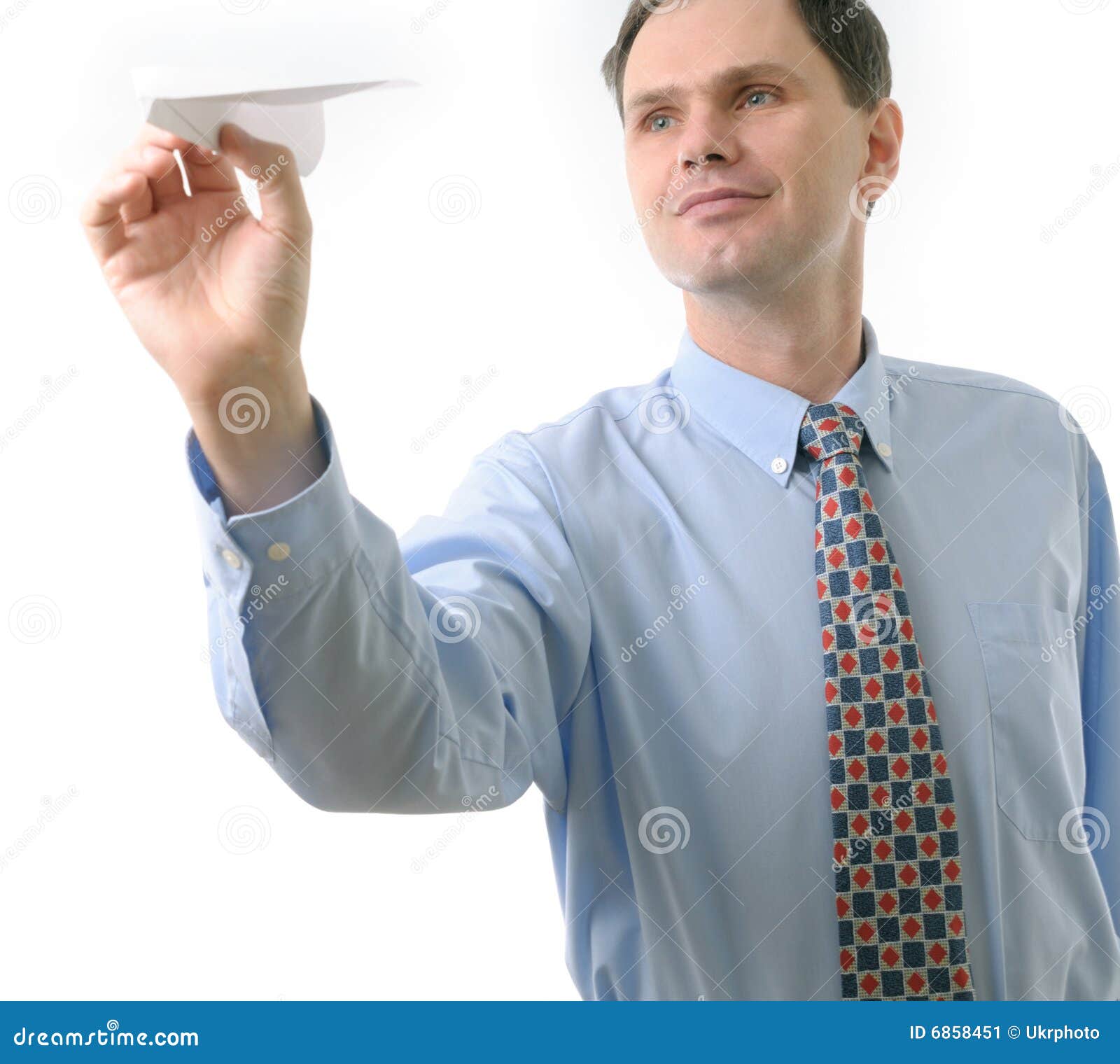 Businessman Throwing a Paper Airplane Stock Image - Image of isolated ...