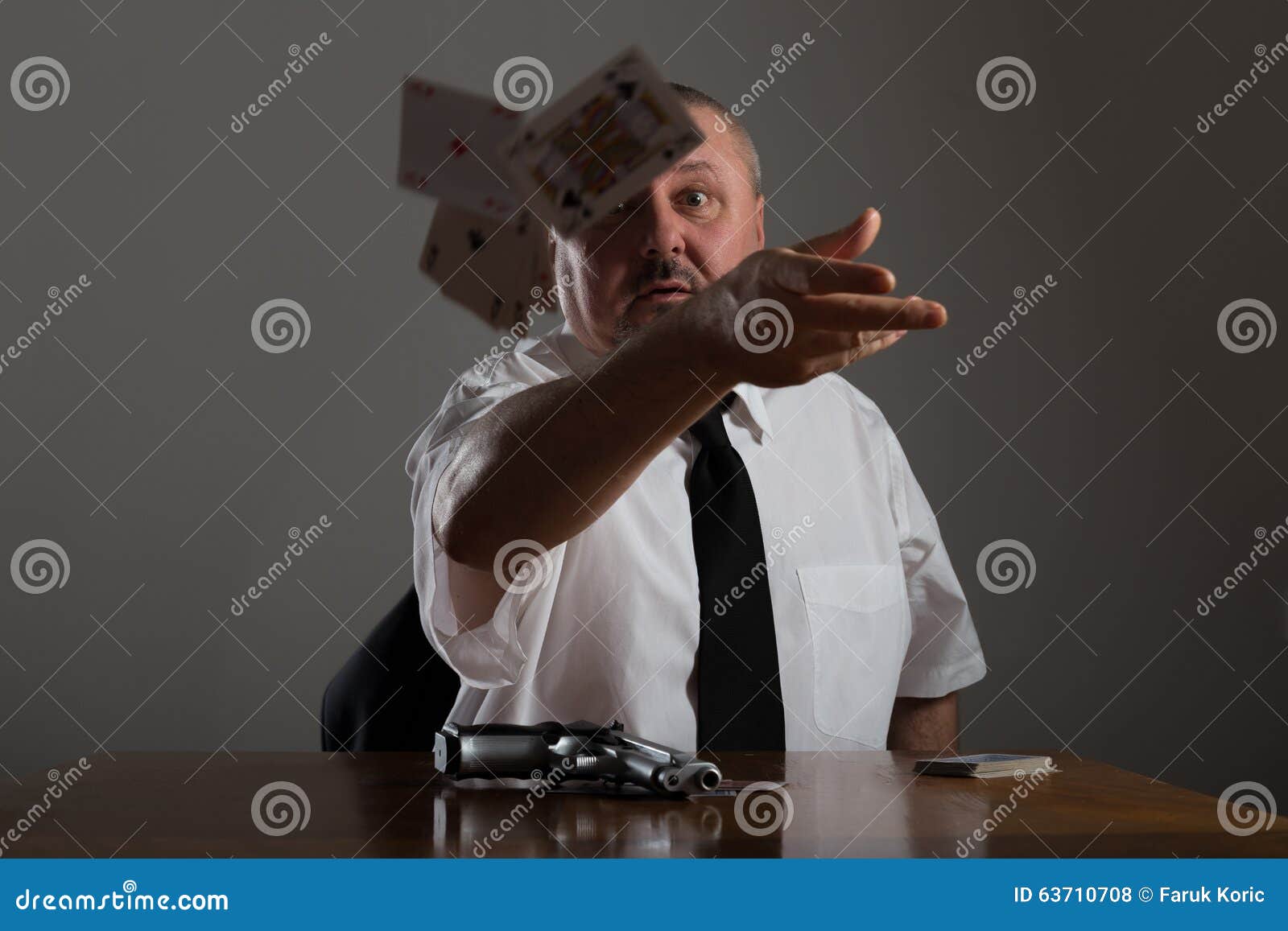 Businessman Throwing Playing Cards. Stock Photo - Image of businessman ...
