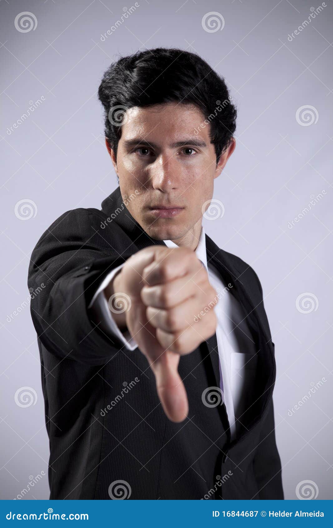 Businessman thumb down stock image. Image of caucasian - 16844687