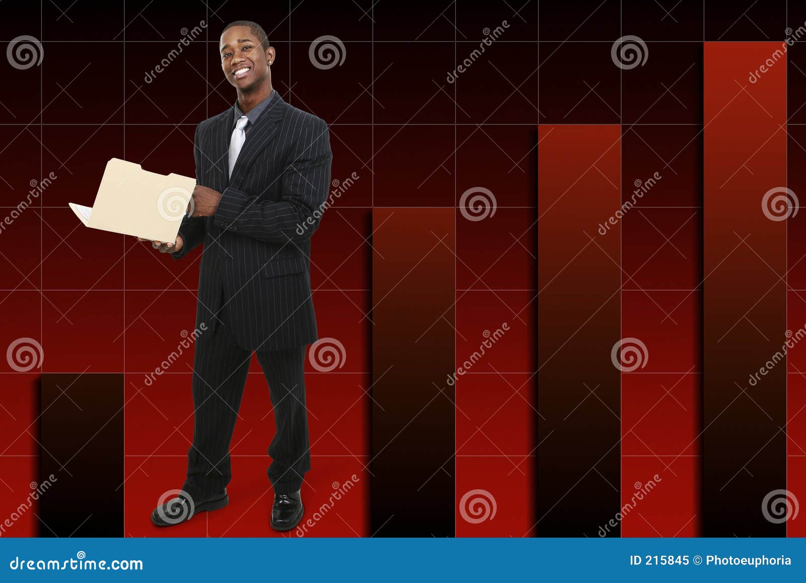 Rising Graph And Decreasing Graph With City Background Royalty-Free ...