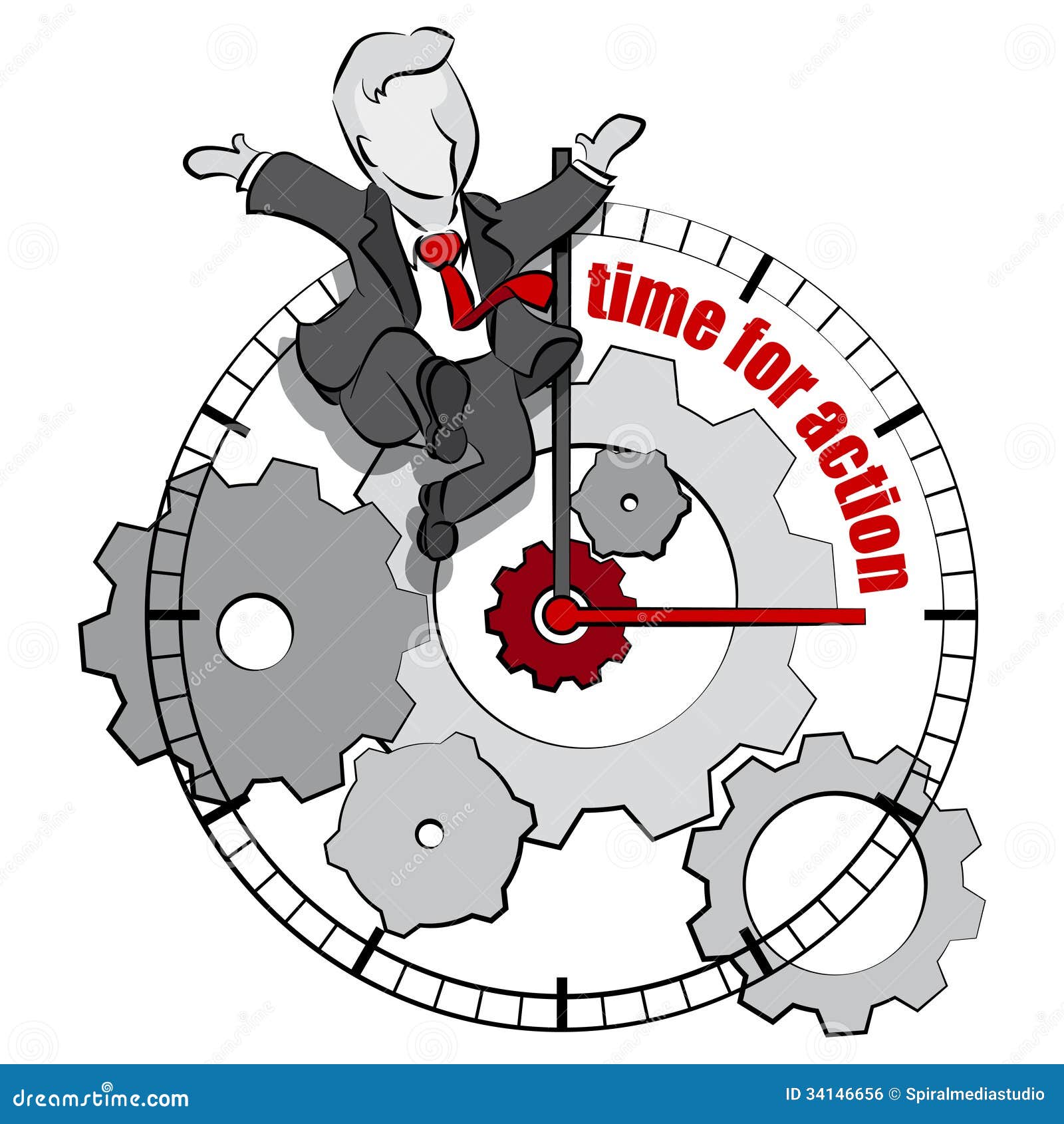 Businessman Time for Action Stock Vector - Illustration of action ...