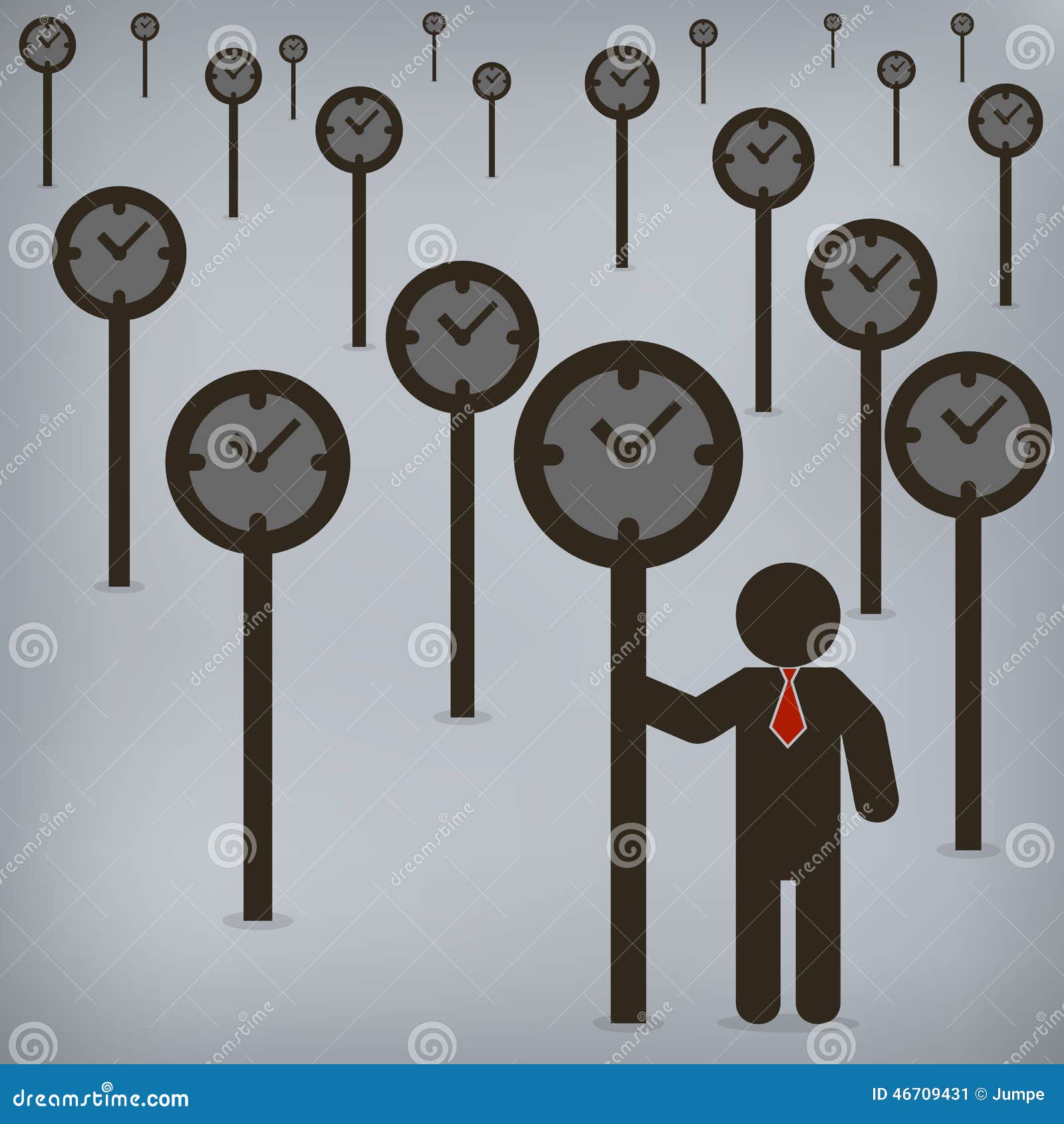 Businessman time control stock vector. Illustration of late - 46709431