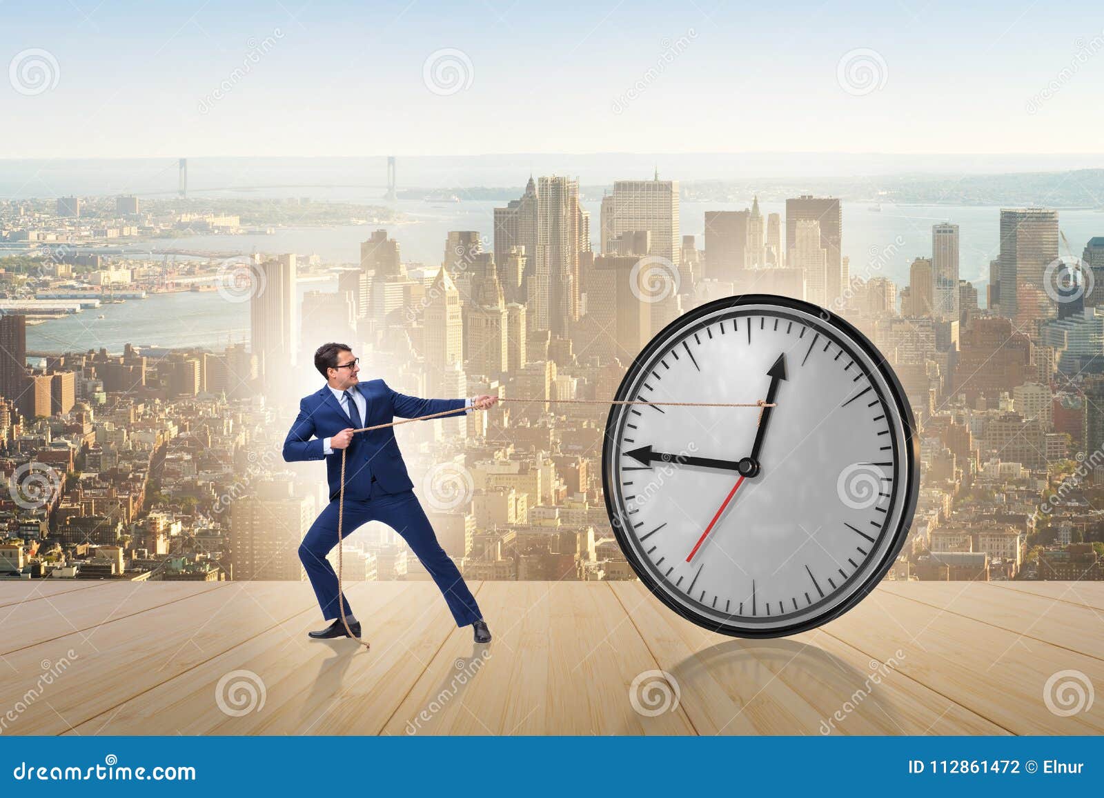 The Businessman in Time Management Concept Stock Photo - Image of ...