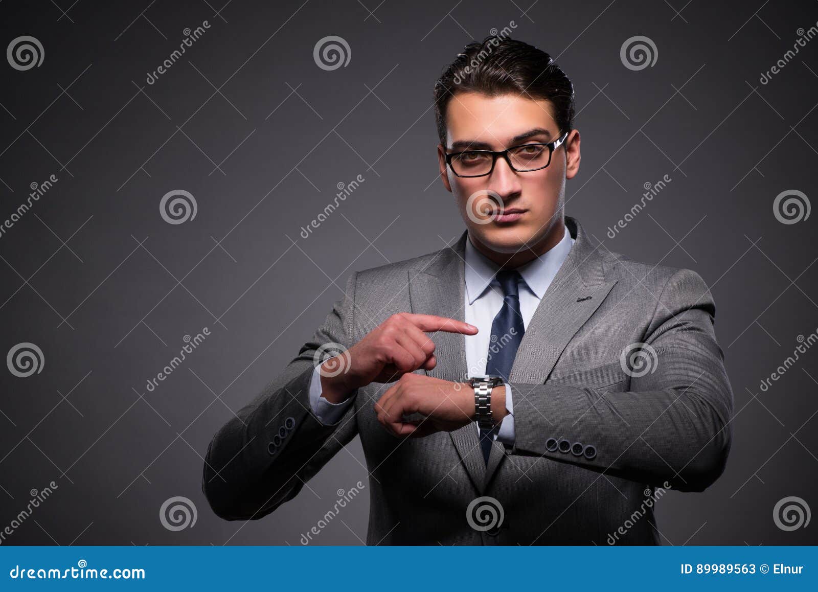 The Businessman in Time Management Concept Stock Image - Image of boss ...