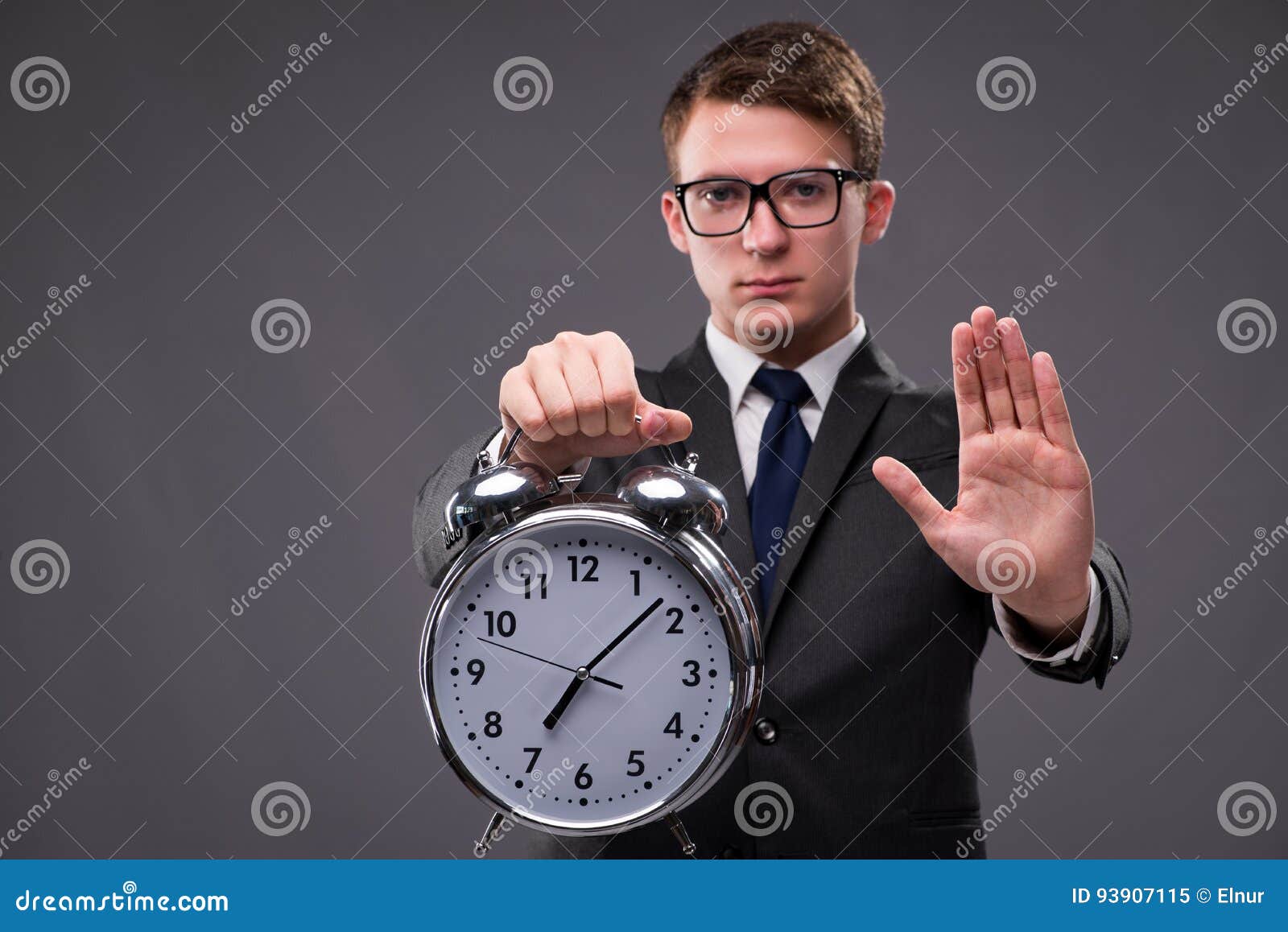 The Businessman in Time Management Concept Stock Image - Image of ...