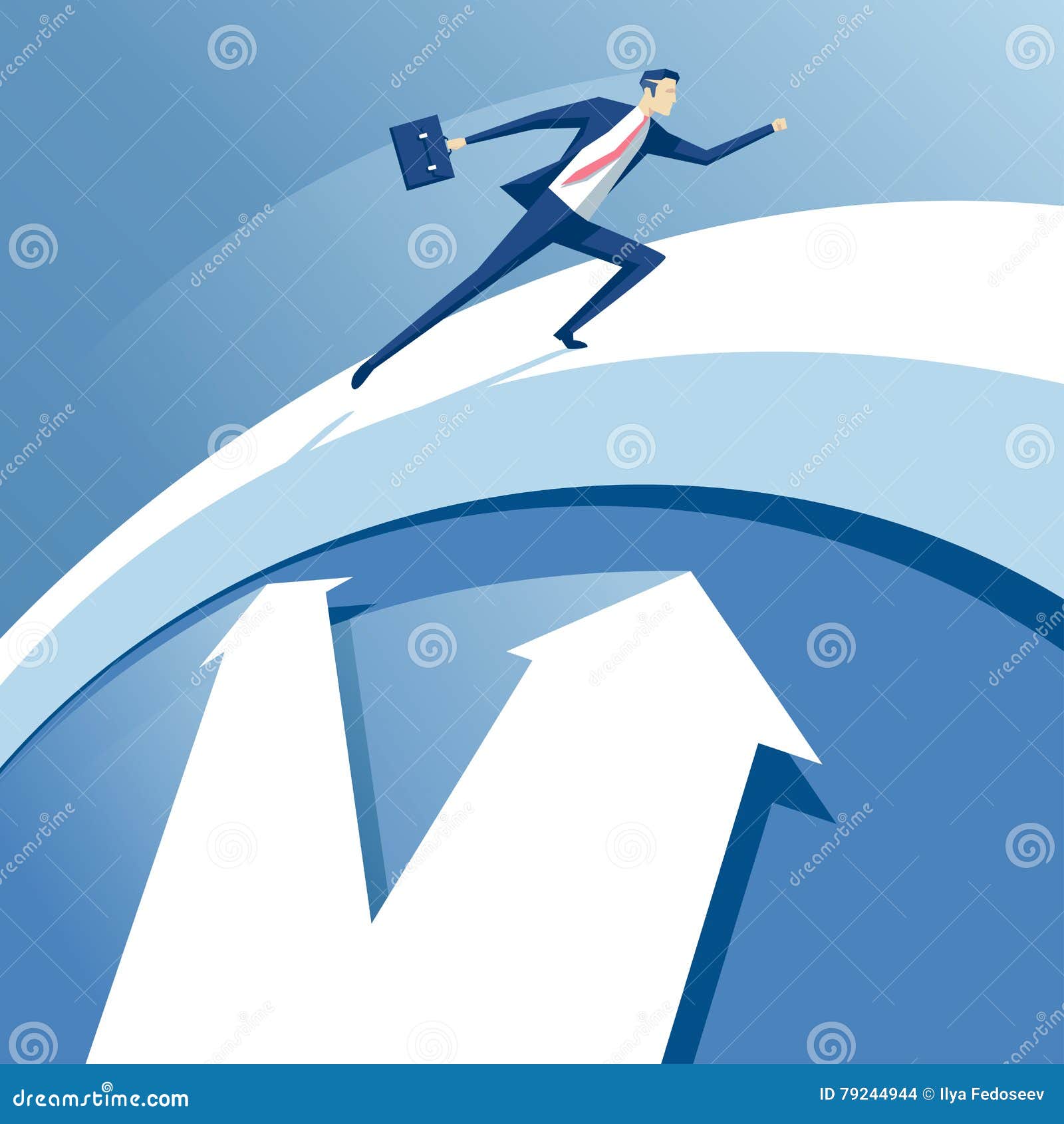 Businessman and time stock vector. Illustration of challenge - 79244944 Businessman and time stock vector. Illustration of challenge - 79244944