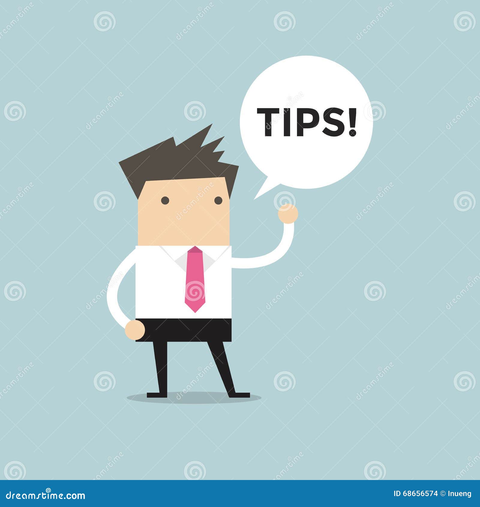 Businessman with Tips Balloon Message Stock Vector - Illustration of ...