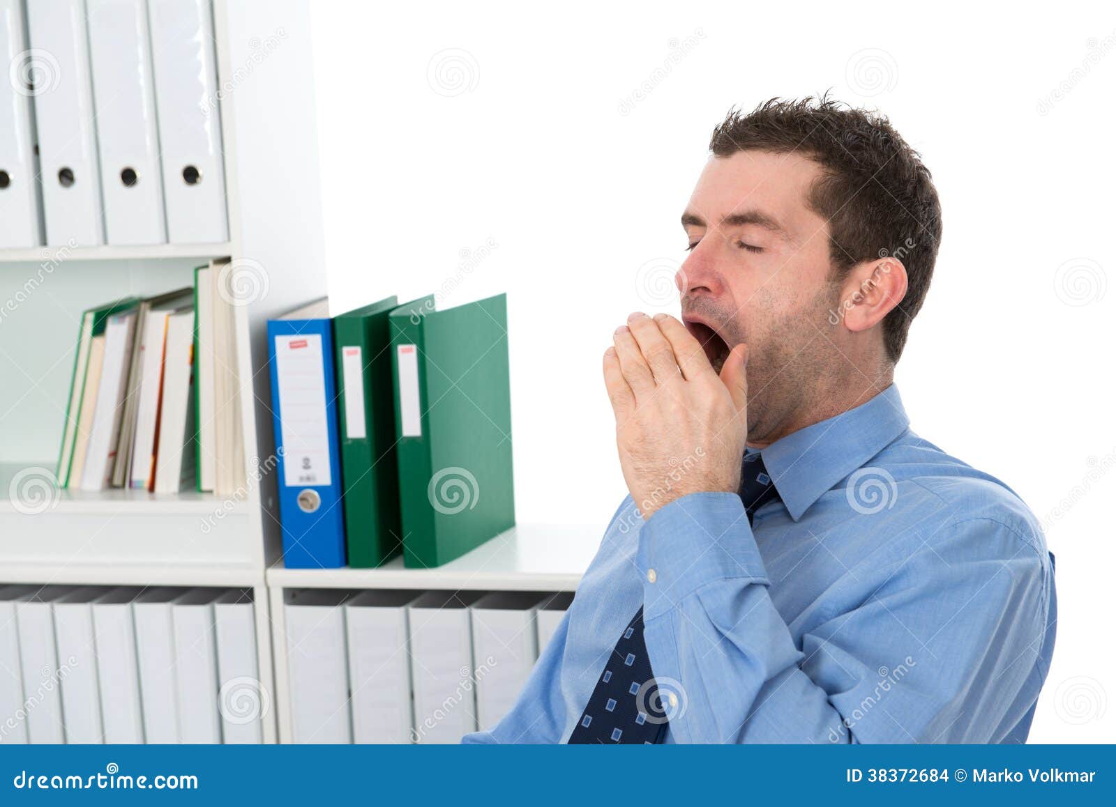 Businessman is tired stock photo. Image of employee, staff - 38372684