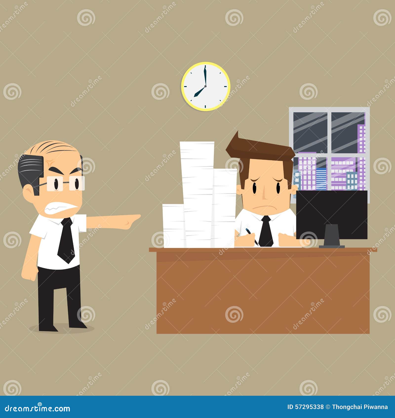 Businessman To Finish the Work on Time Stock Vector - Illustration of ...