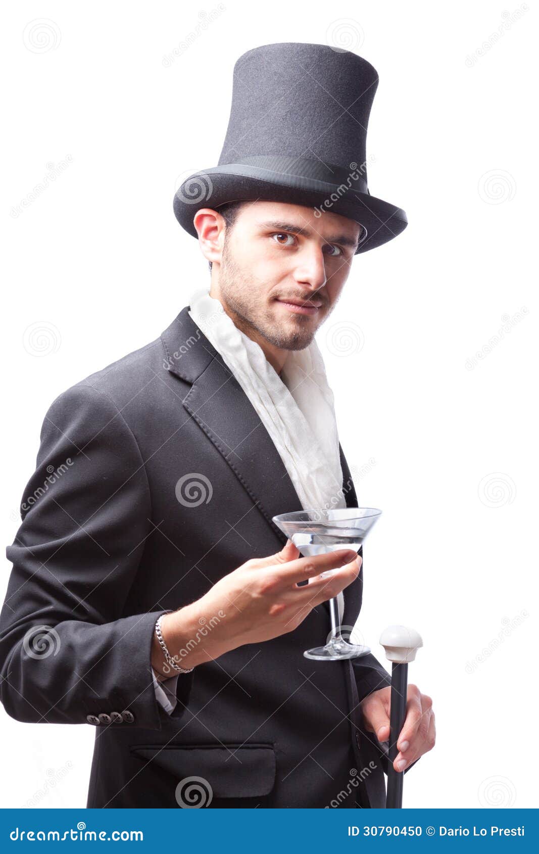 Businessman with Top Hat stock photo. Image of suit, isolated - 30790450