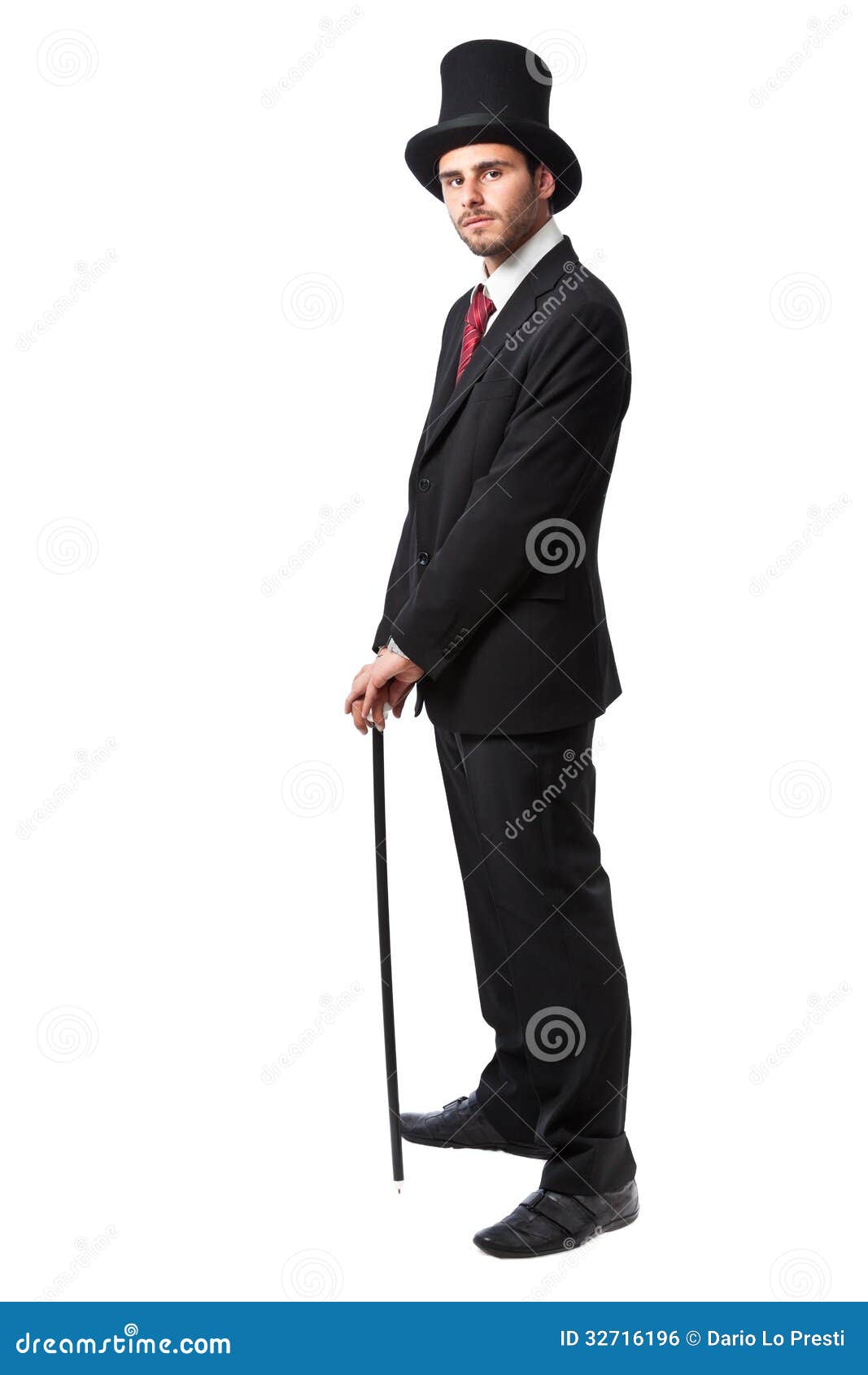 Businessman with Top Hat stock photo. Image of century - 32716196