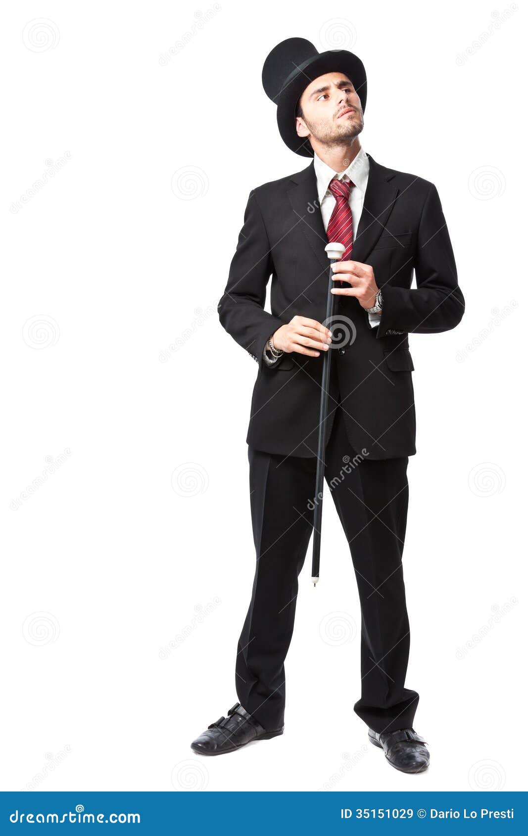 Businessman with Top Hat stock image. Image of giving - 35151029