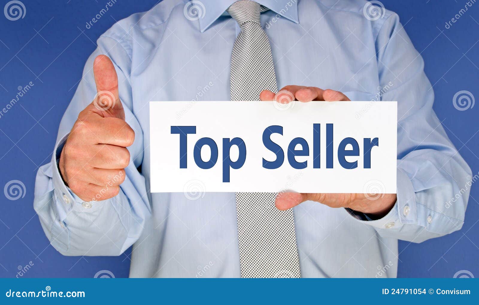 Businessman top seller stock photo. Image of blue, gestures - 24791054