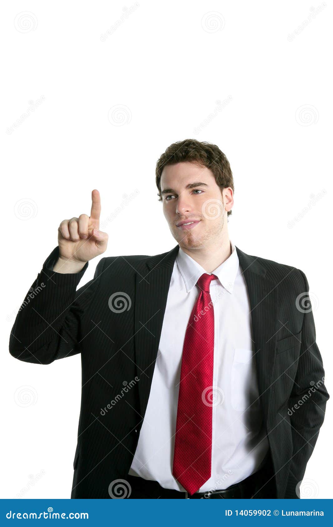 Businessman Touch Finger Copy Space Pad Stock Photo - Image of ...