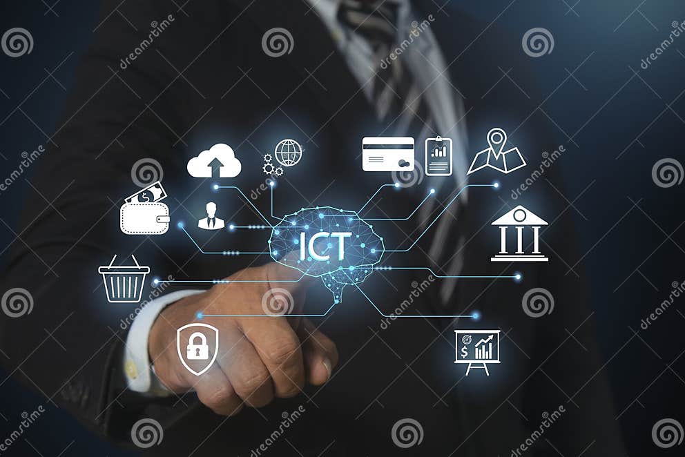 Businessman Touching Ai Artificial Intelligence Technology, Brain ...