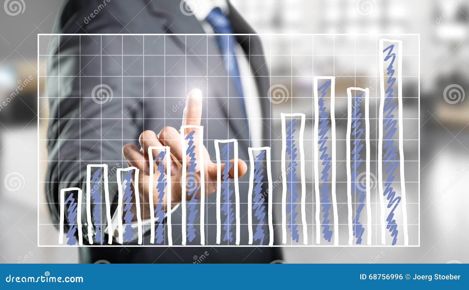 Businessman Touching A Chart Stock Photography | CartoonDealer.com ...