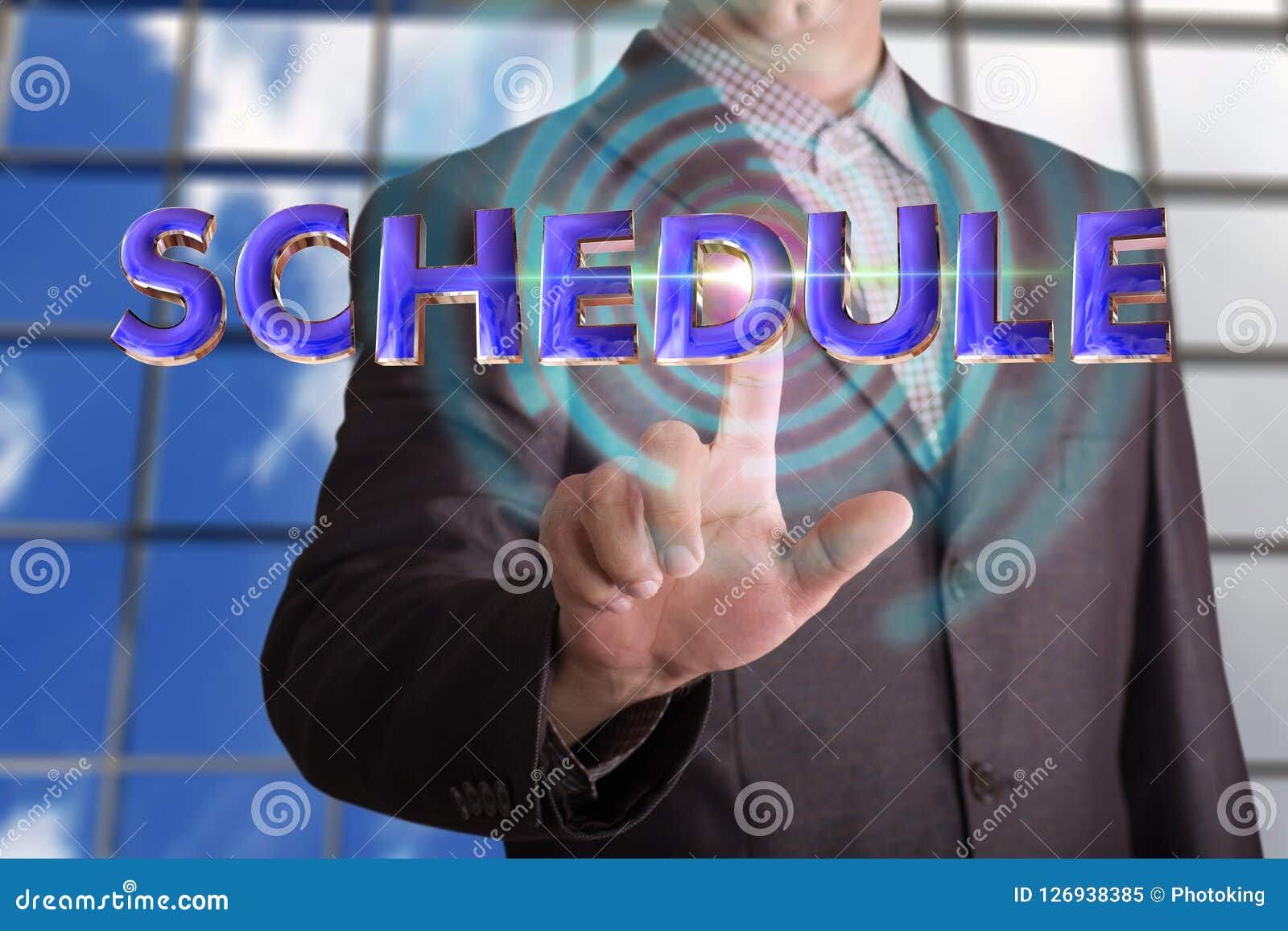 Schedule Text with Businessman Stock Image - Image of management ...